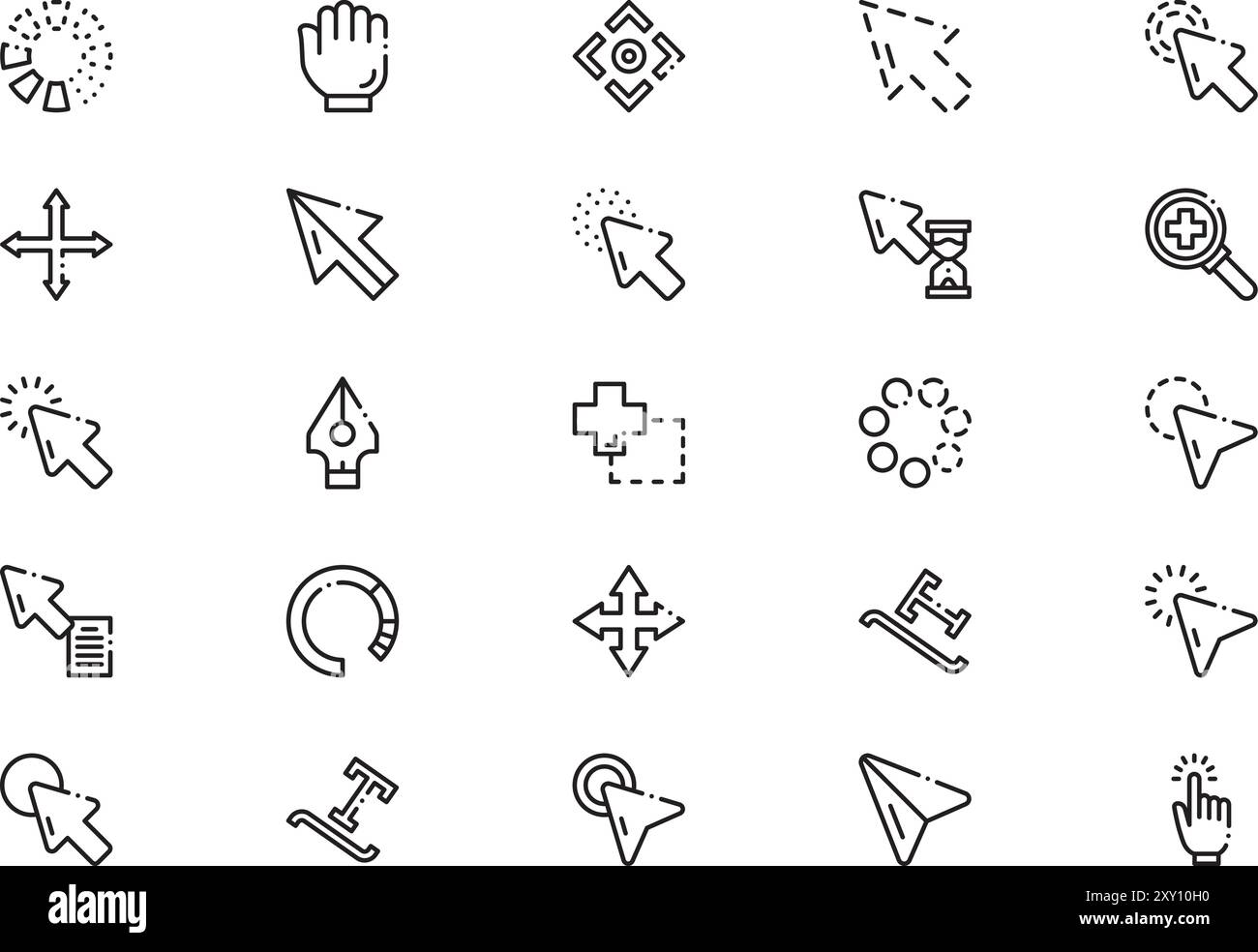 Selection and cursors icons collection is a vector illustration with ...