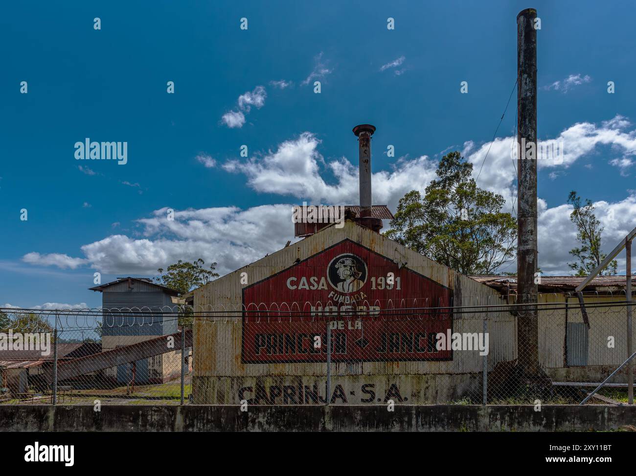 The ruins of the Princesa Janca coffee factory in Boquete, Panama Stock ...