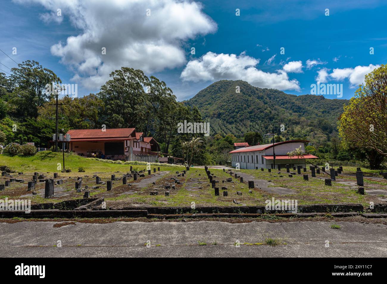 The ruins of the Princesa Janca coffee factory in Boquete, Panama Stock ...