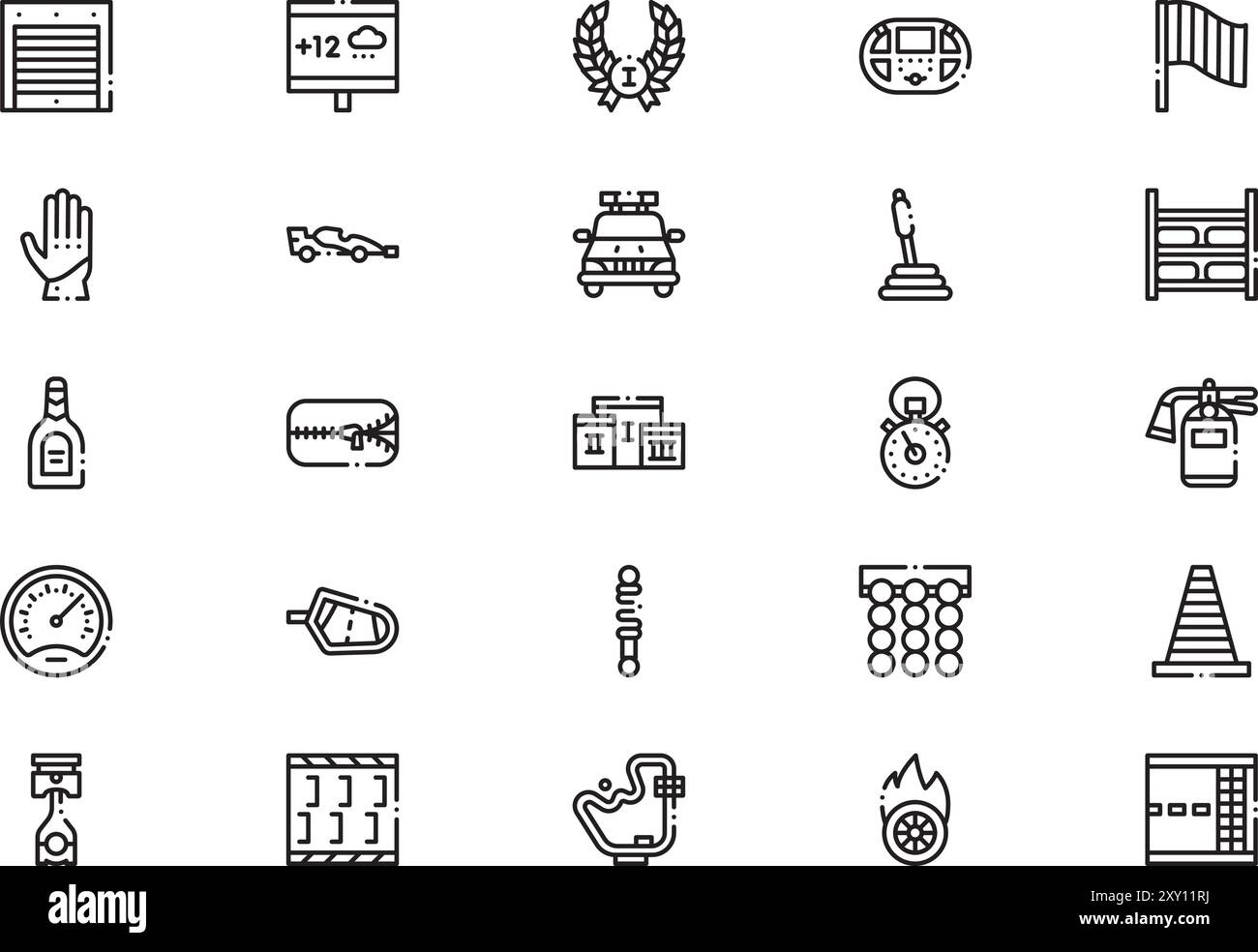 Formula icons collection is a vector illustration with editable stroke ...