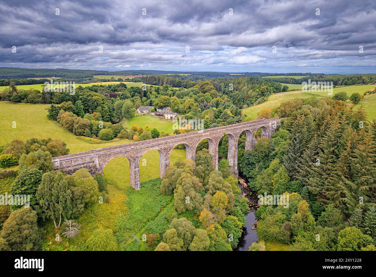 Divie Viaduct Moray Scotland with seven arches 105 feet high and 477 ...
