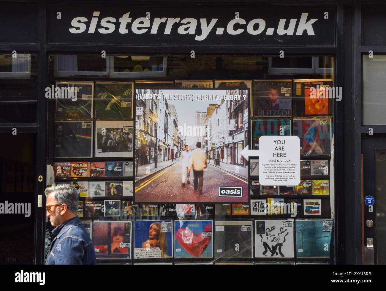 London, UK. 27th August 2024. The window at Sister Ray Records in Soho ...