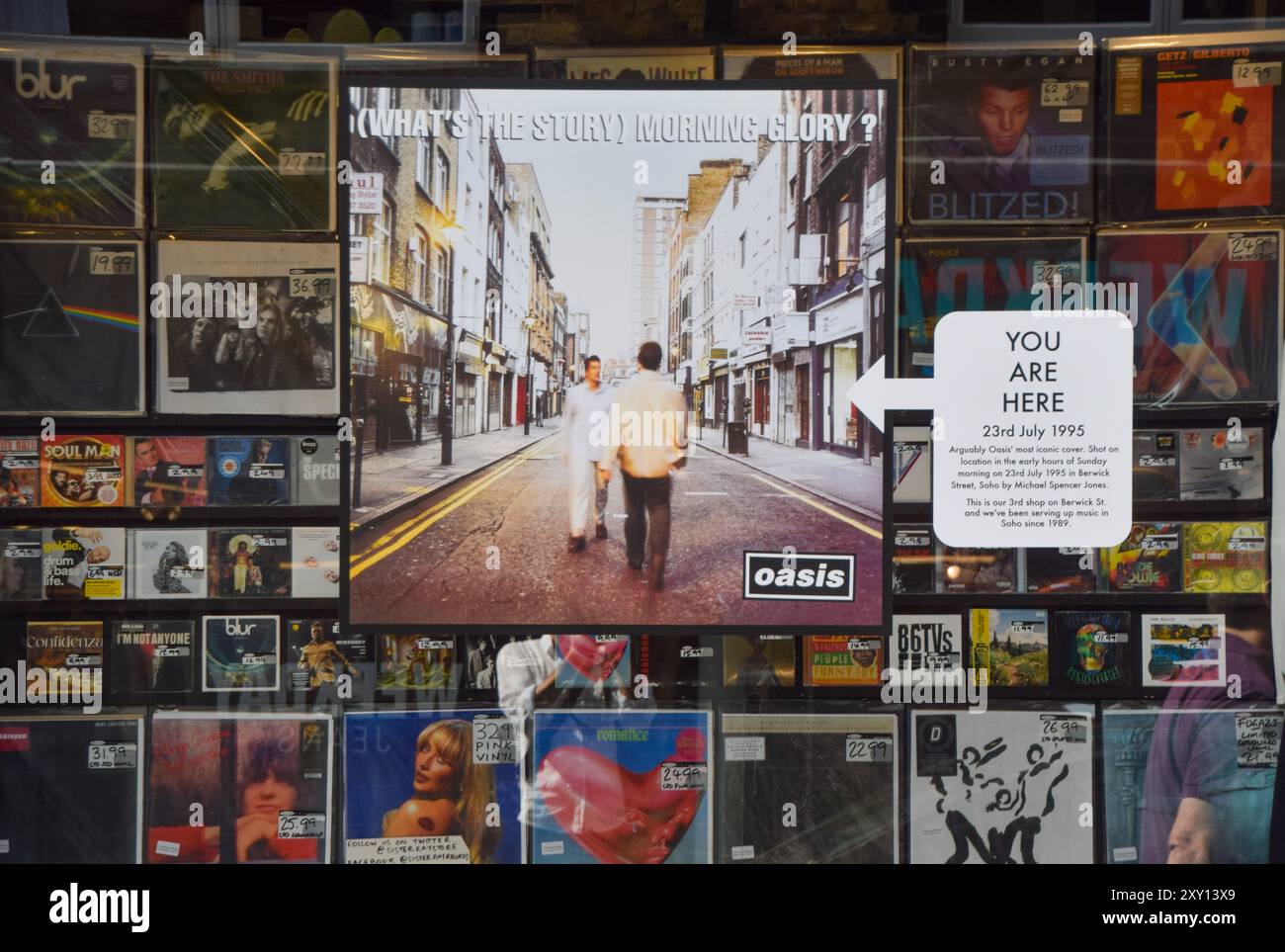 London, UK. 27th August 2024. The window at Sister Ray Records in Soho ...