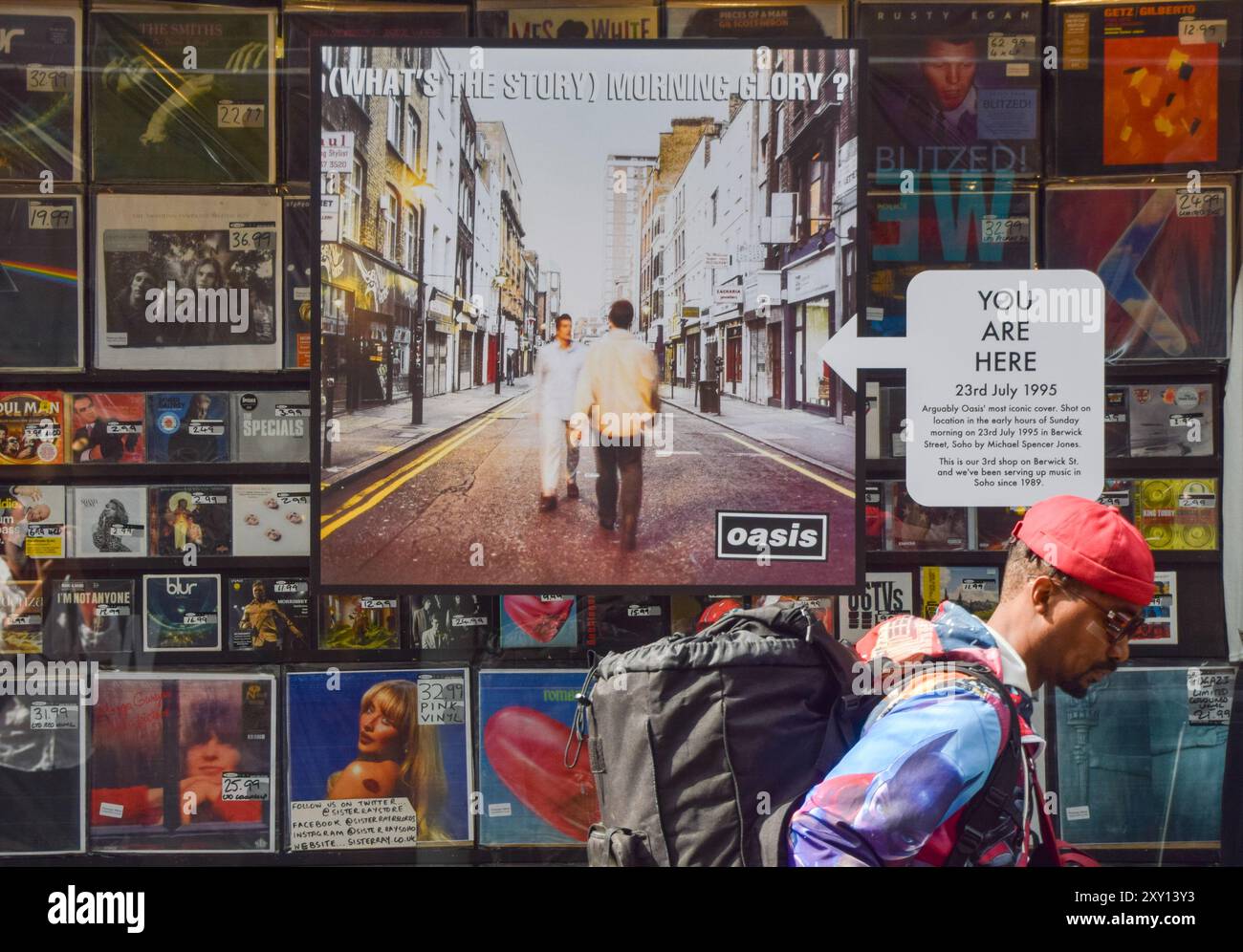 London, UK. 27th August 2024. The window at Sister Ray Records in Soho ...