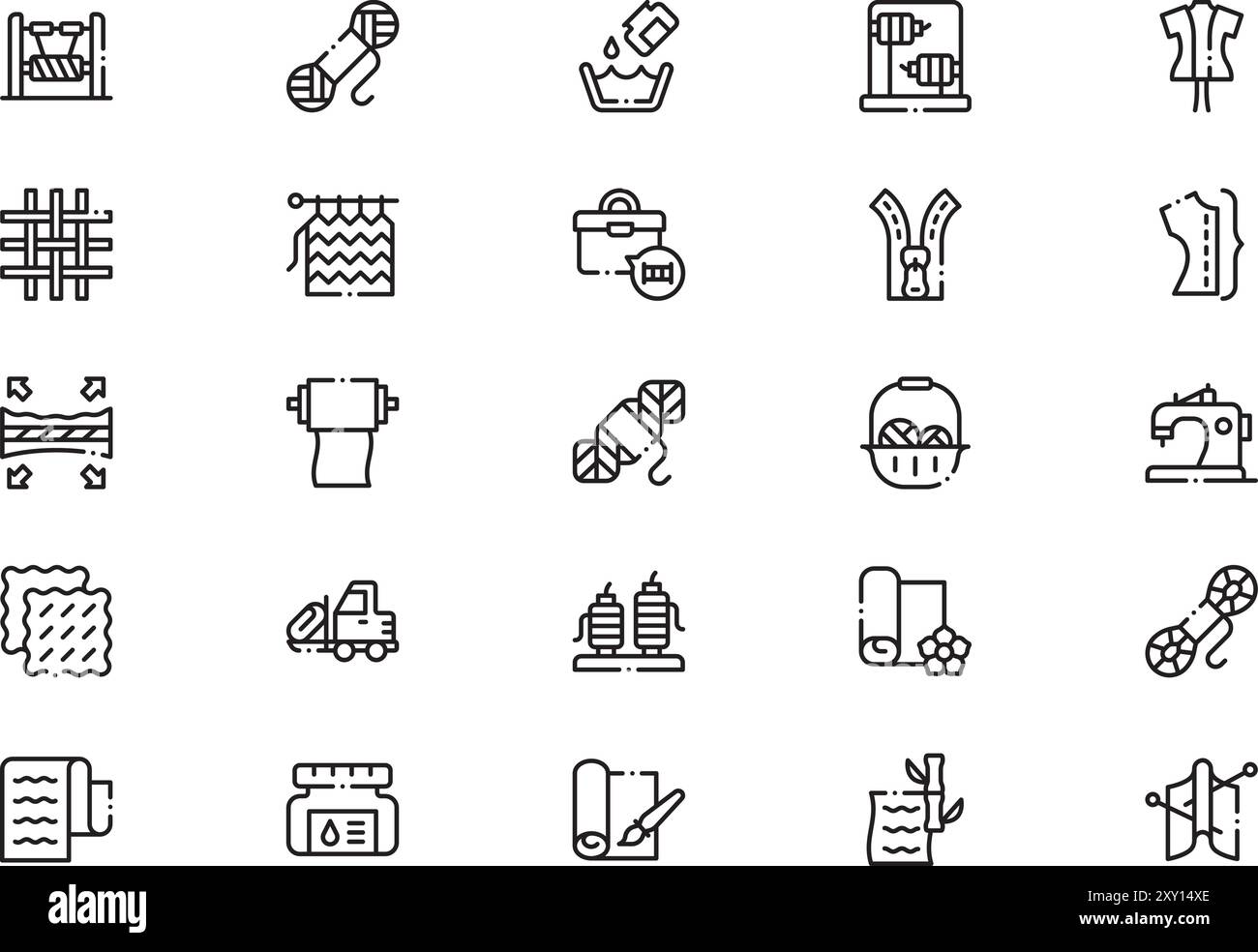 Textile icons hi-res stock photography and images - Alamy