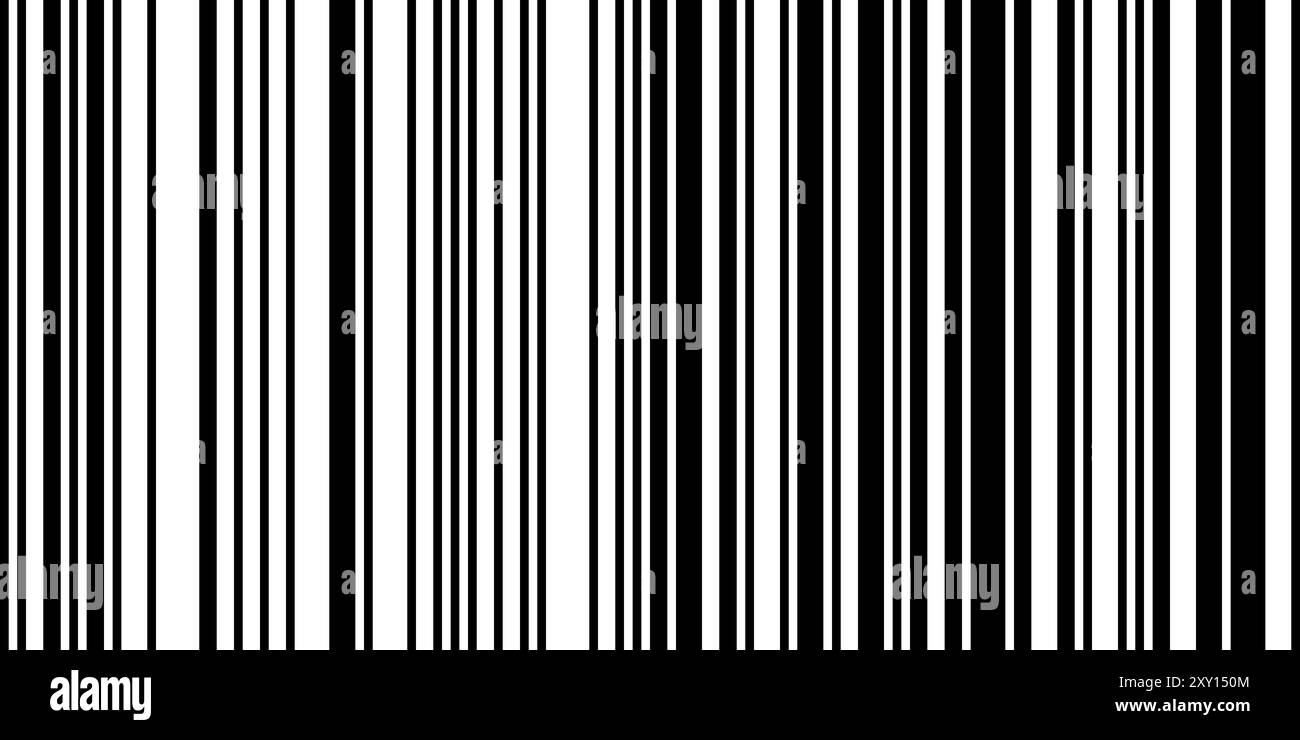Seamless bg with irregular stripes like barcode sign. Pixel binary code ...