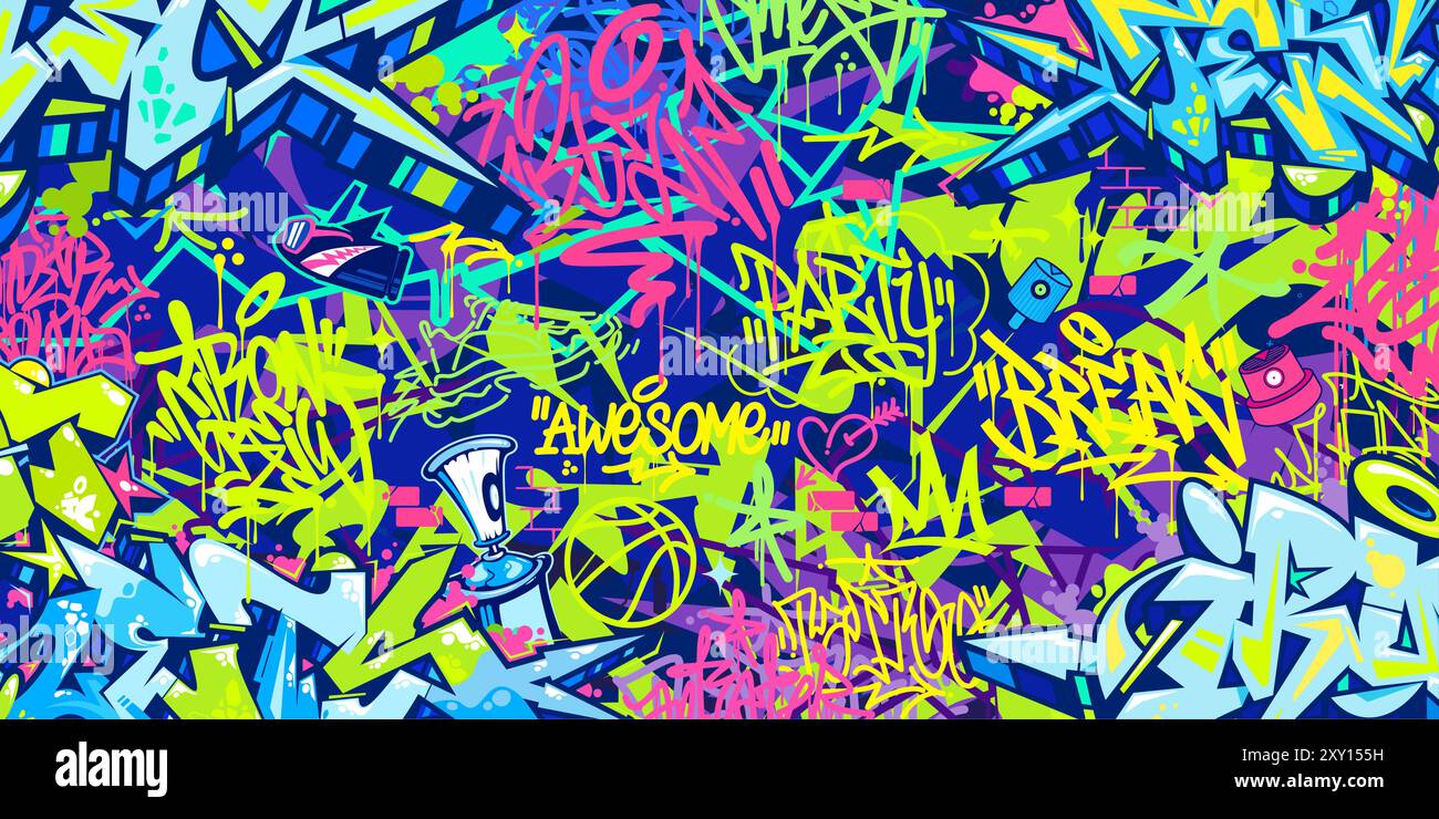 Modern Cool Trendy Abstract Hip Hop Urban Street Art Graffiti Style ...