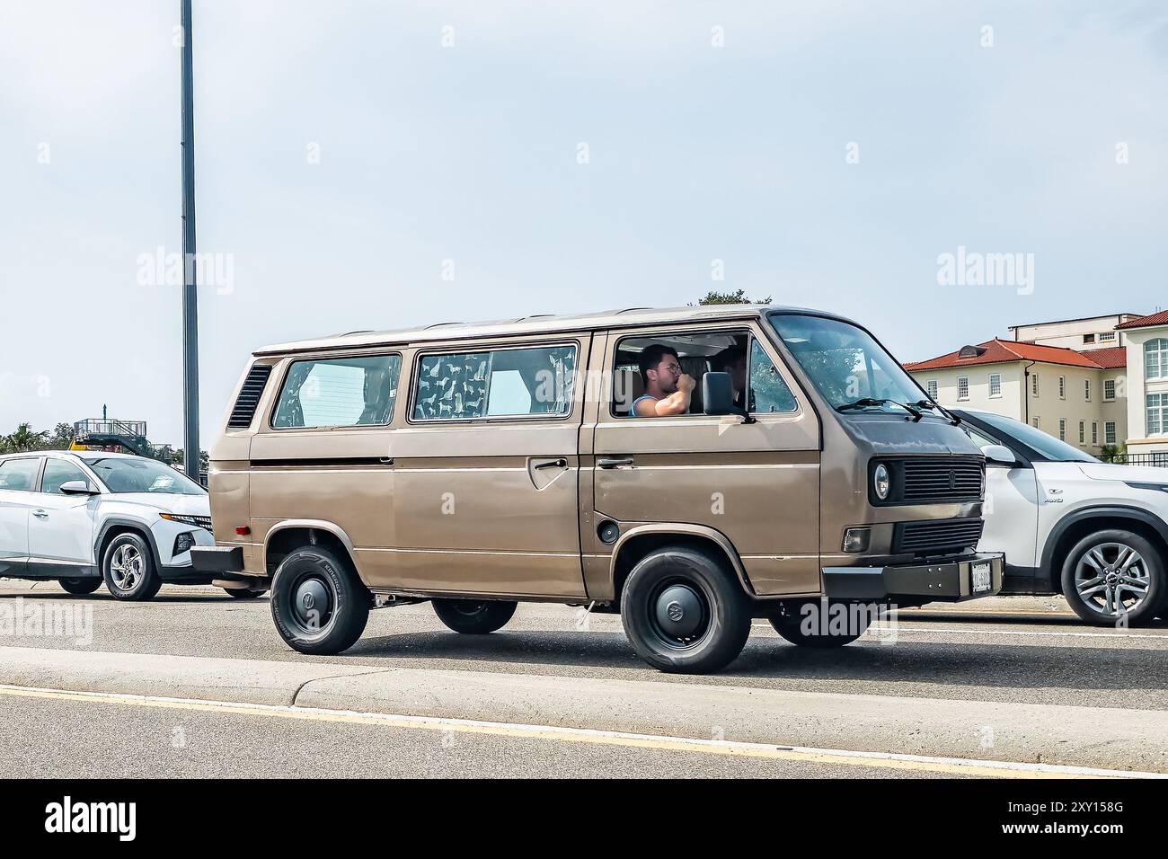 Gulfport, MS - October 05, 2023: Wide angle side view of a 1984 ...