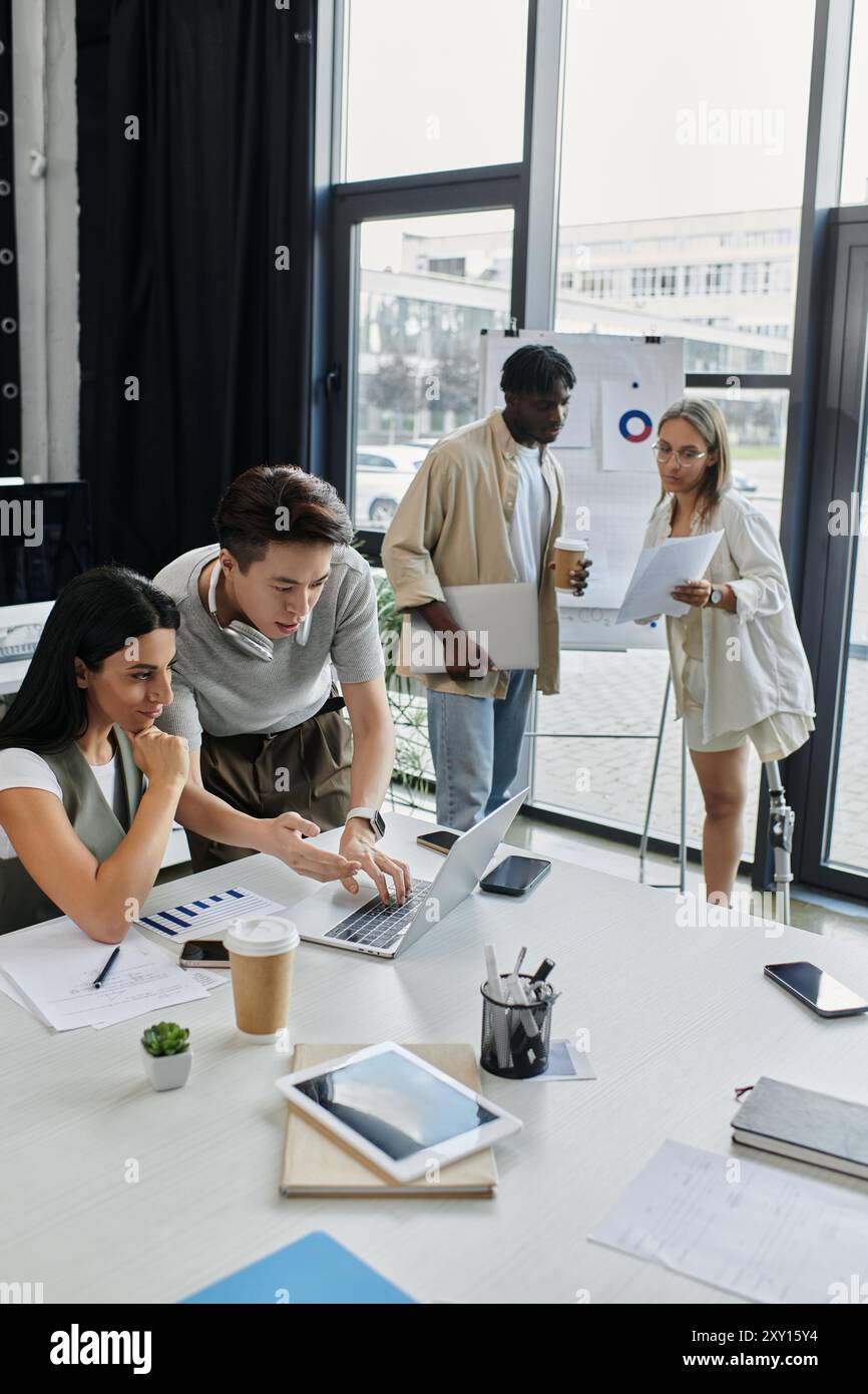 Focused startup team working on hi-res stock photography and images - Alamy