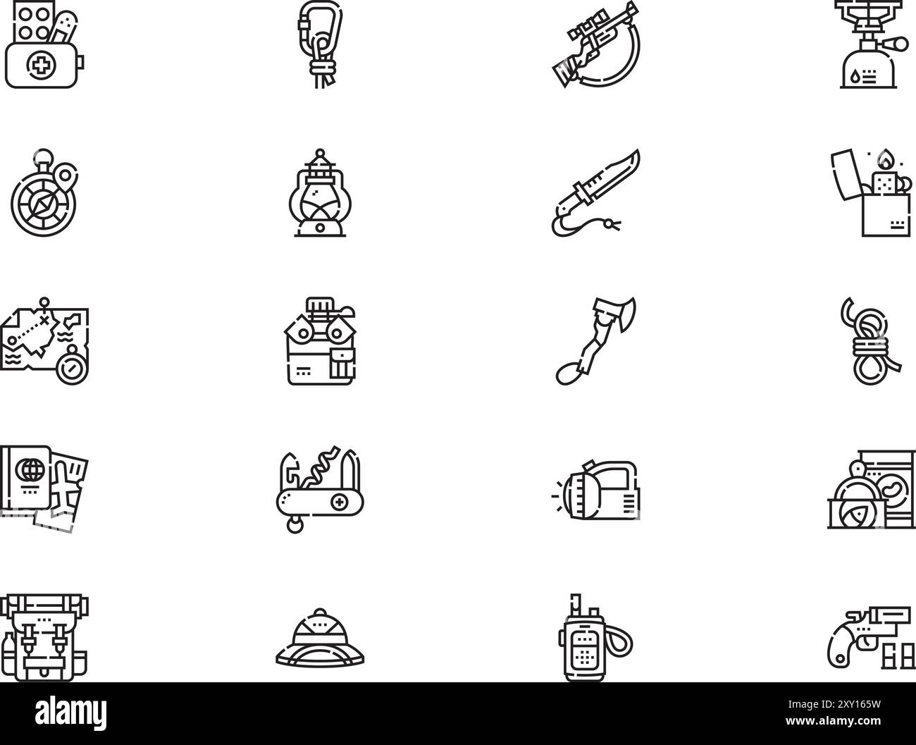 Adventure icons Black and White Stock Photos & Images - Alamy