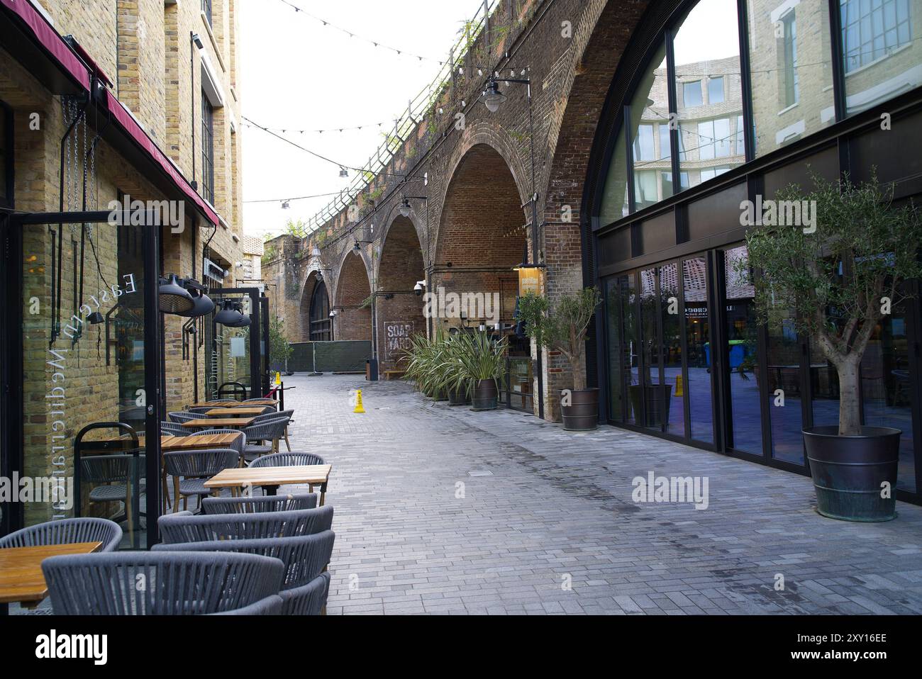 Restaurant and Cafe chairs of Borough Yards down Dirty Lane under the ...