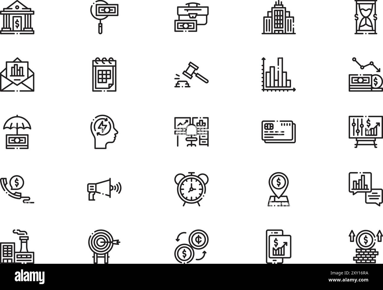 Trading icons collection is a vector illustration with editable stroke ...