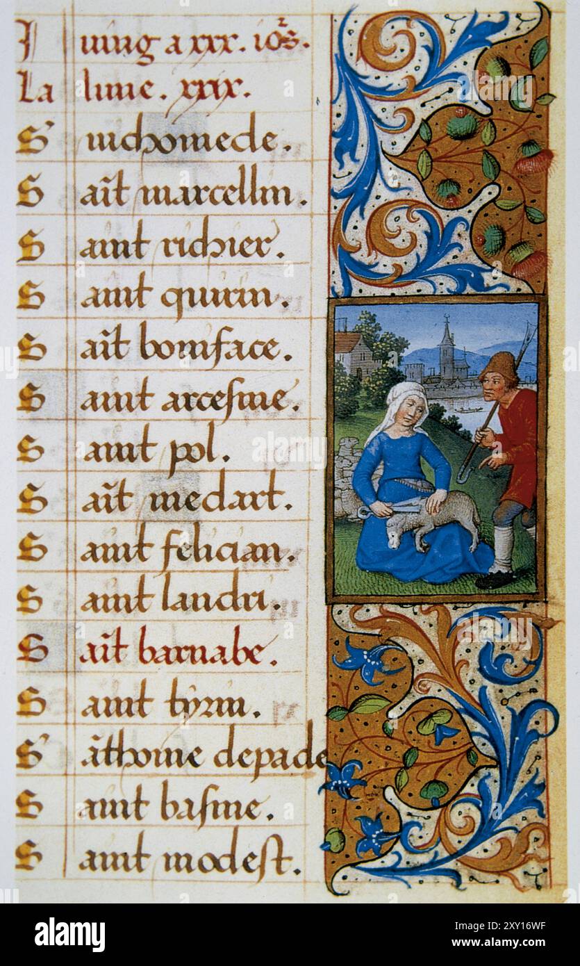 Codex book illuminated gothic script hi-res stock photography and ...