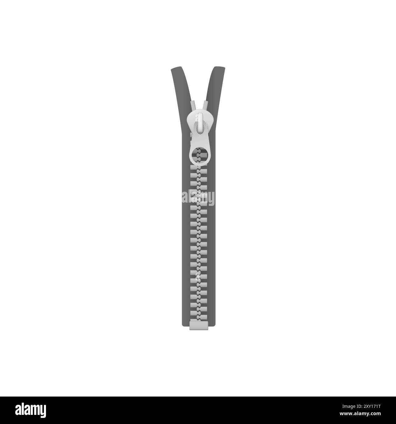 Vector image of a closed zipper, ideal for sewing and tailoring designs ...