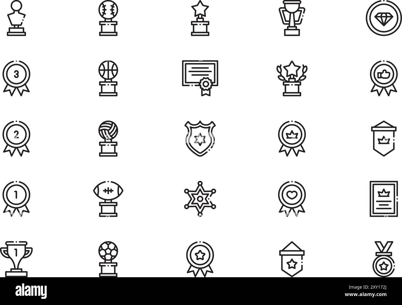 Reward and badges icons collection is a vector illustration with ...