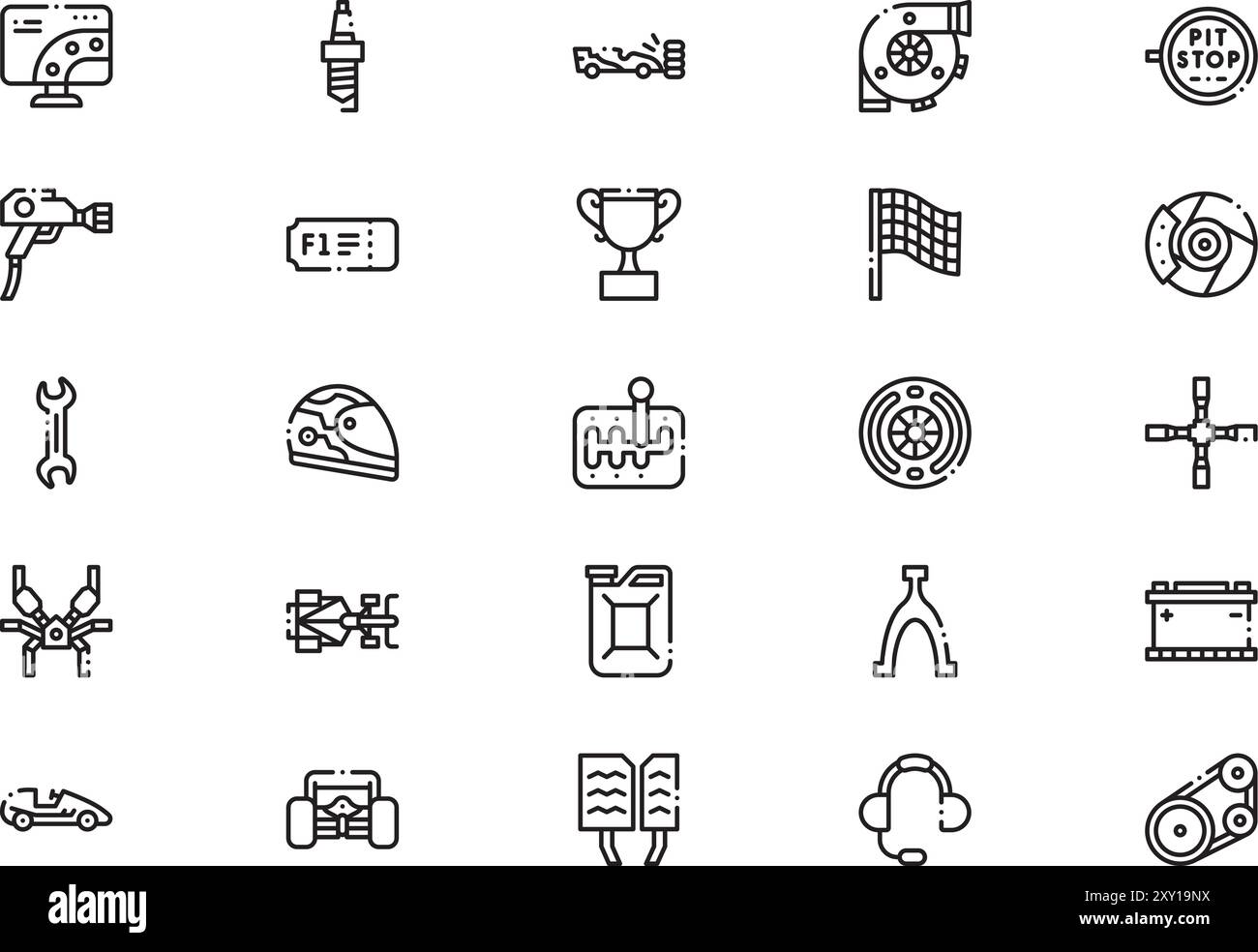 Formula icons collection is a vector illustration with editable stroke ...