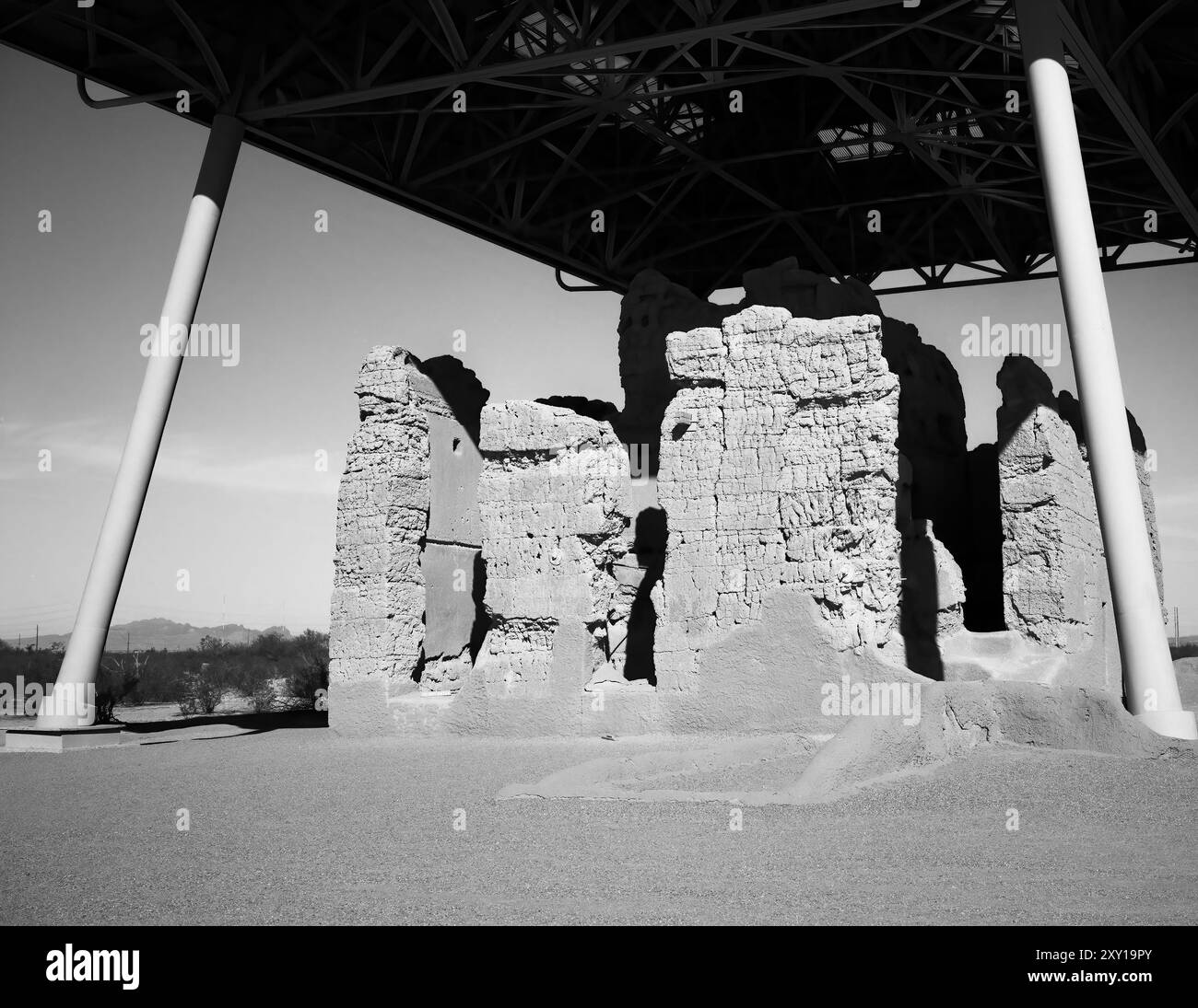 Casa Grande Ruins National Monument of the Pre-columbian Hohokam native ...