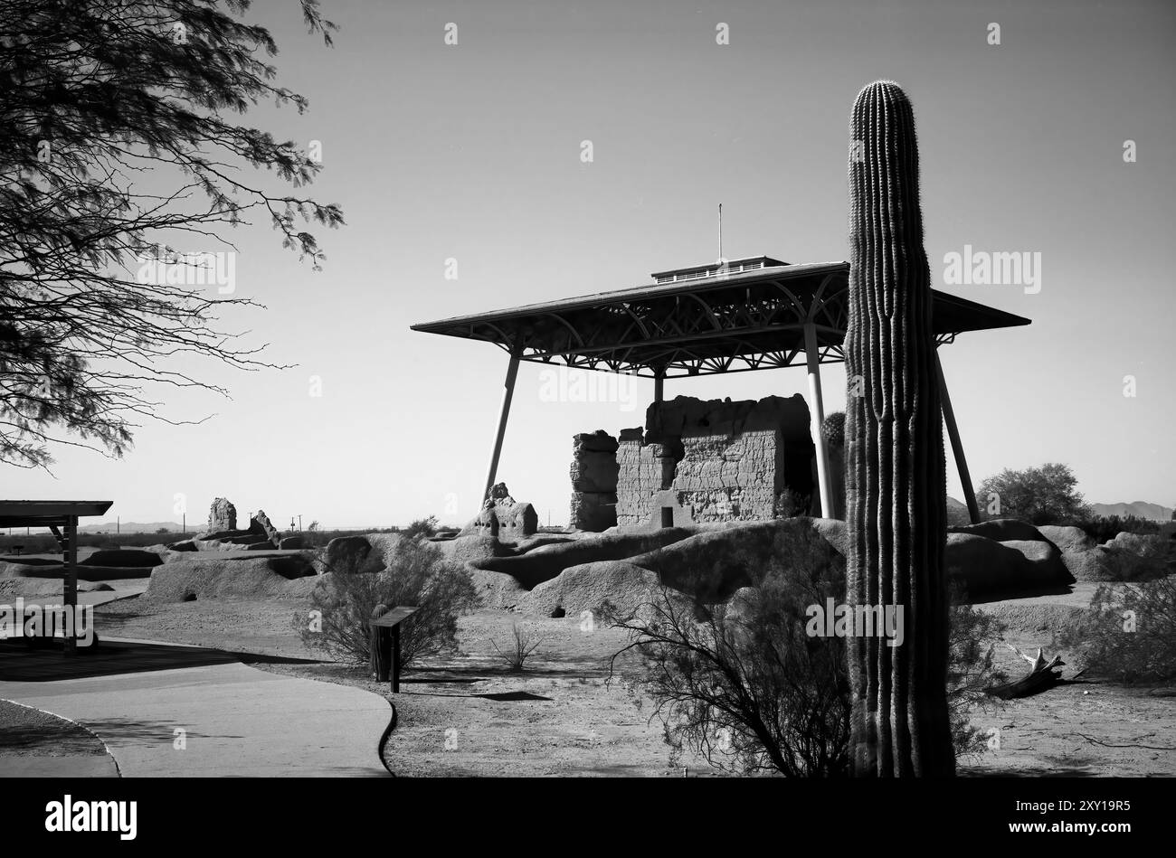 Casa Grande Ruins National Monument of the Pre-columbian Hohokam native ...