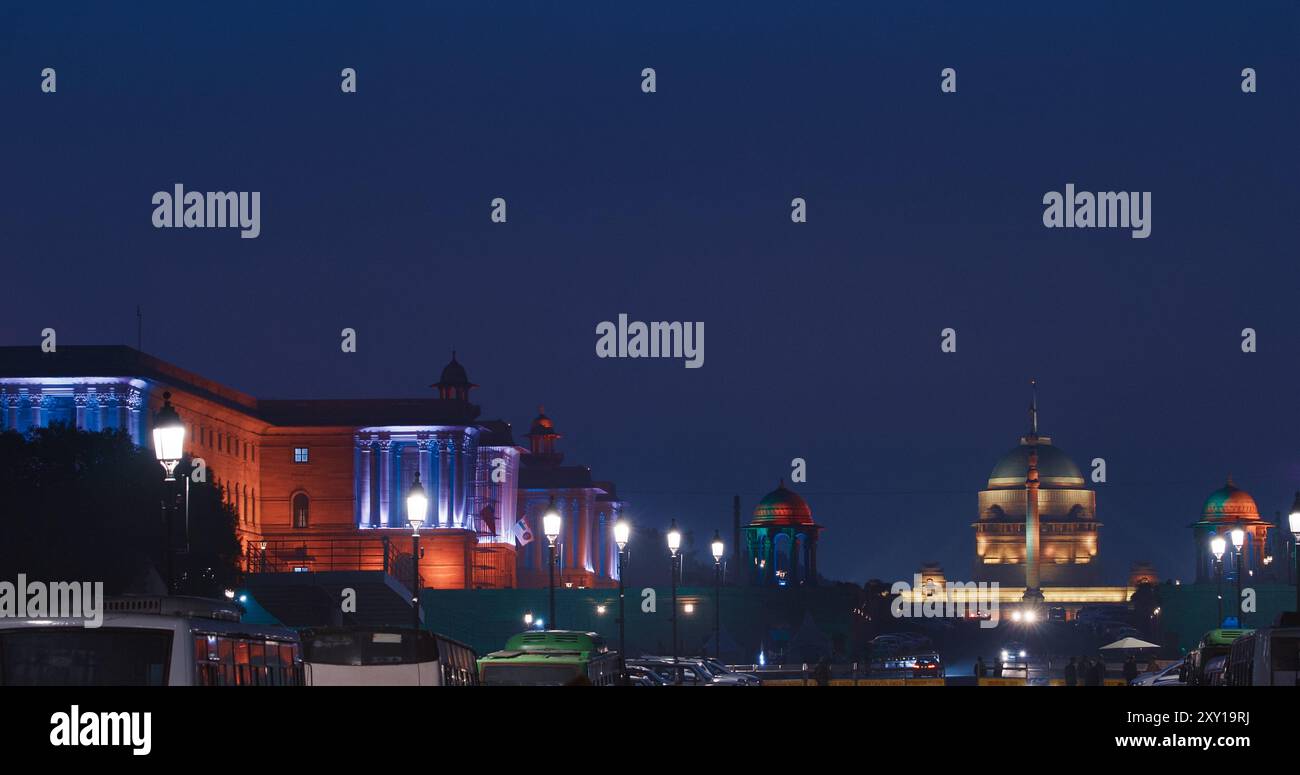 New Delhi, Delhi, India. Skyline with Rashtrapati Bhavan, Viceroys ...