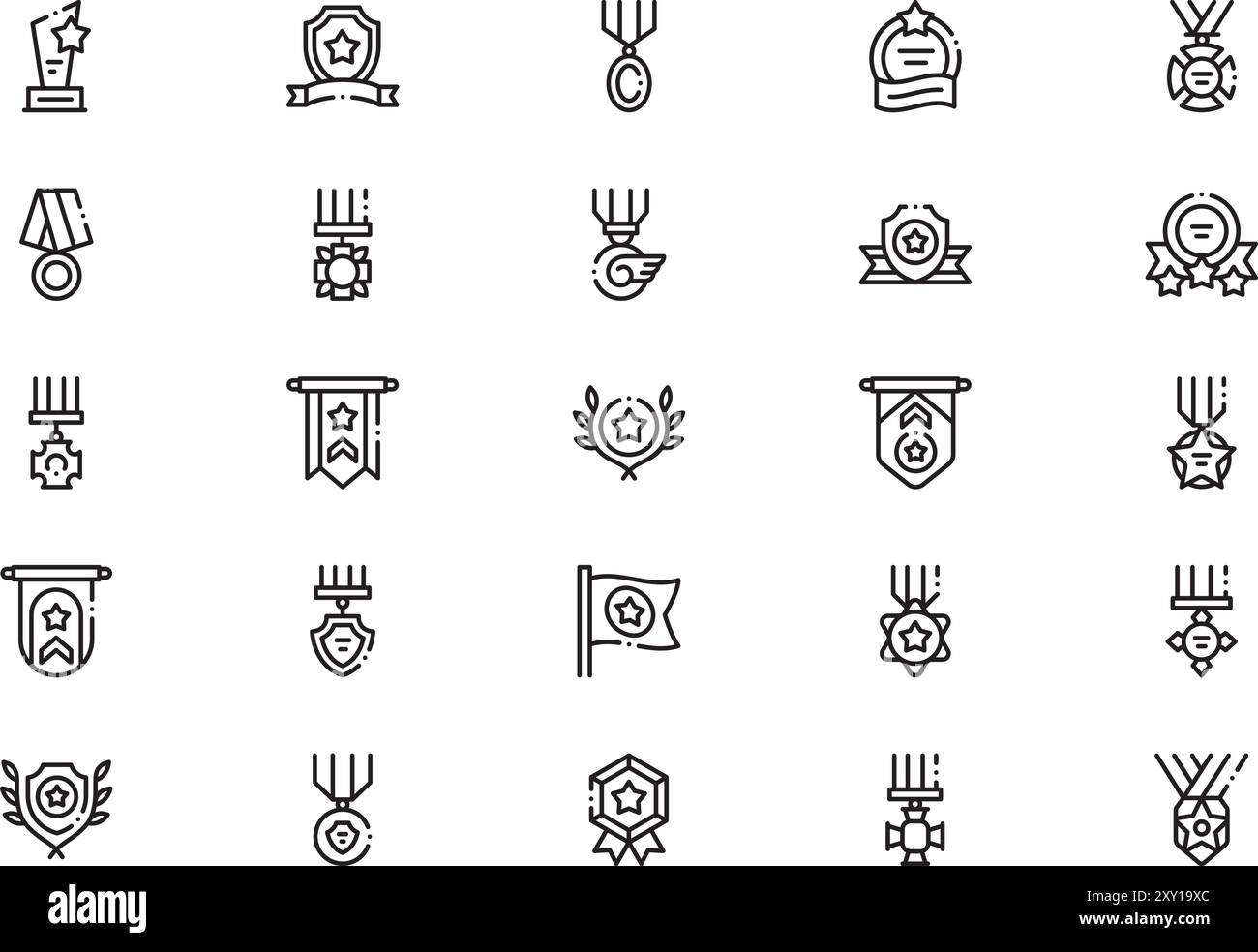 Reward and badges icons collection is a vector illustration with ...