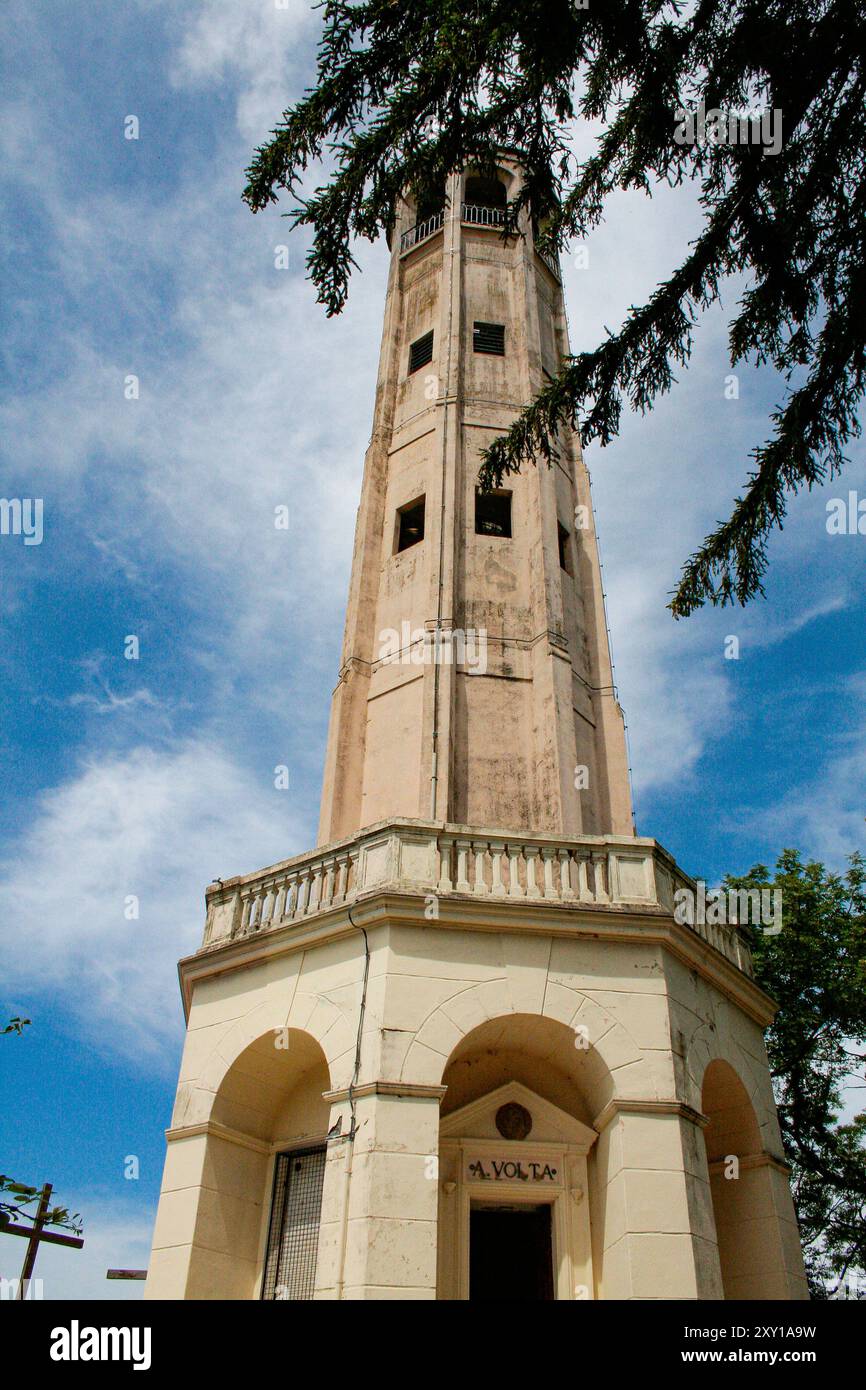 Brunate, Como, Lombardy, Italy. Hilltop lighthouse and memorial of the ...