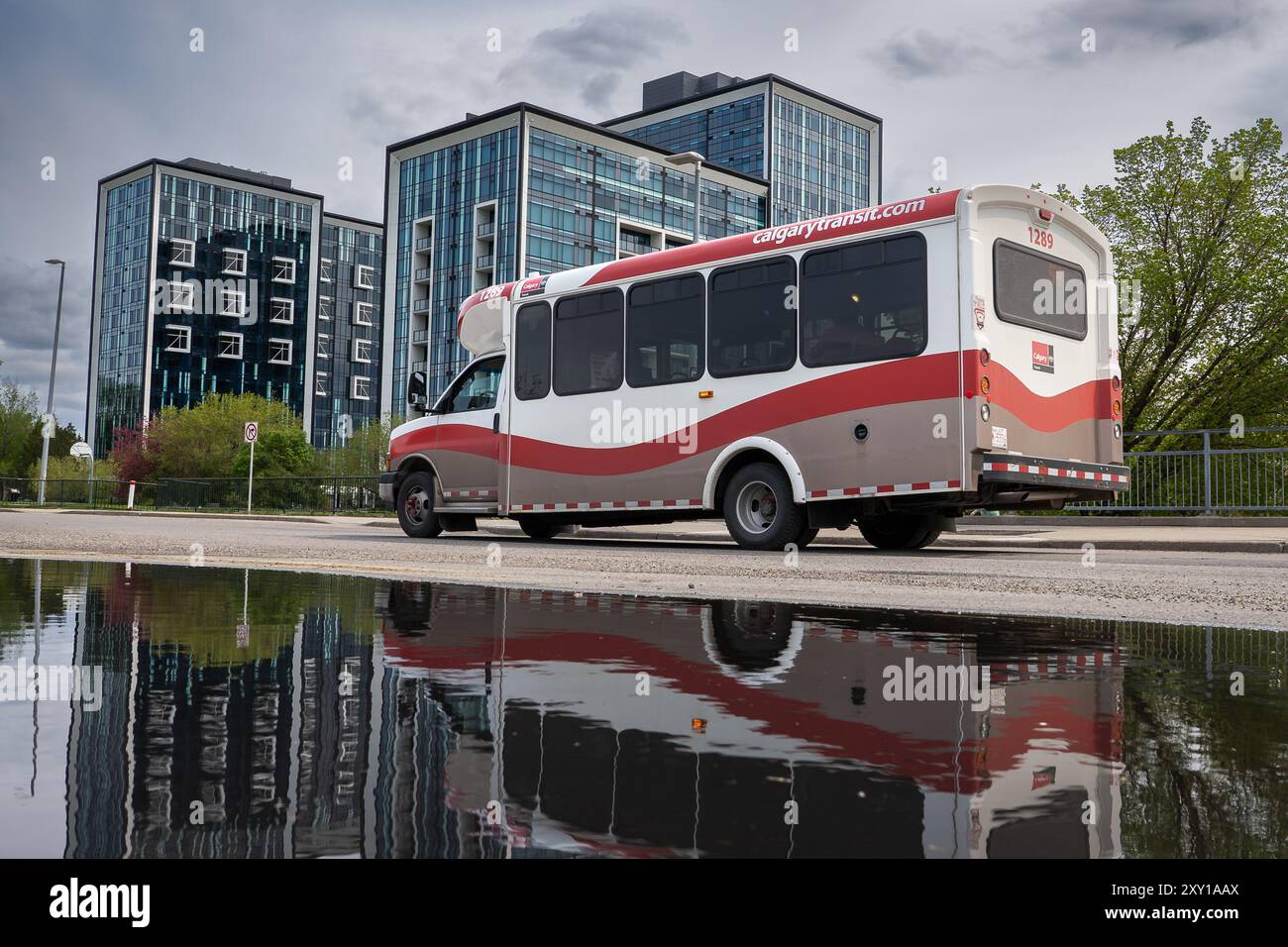 Calgary Alberta Canada, June 20 2024: Bus departs Dalhousie transit ...