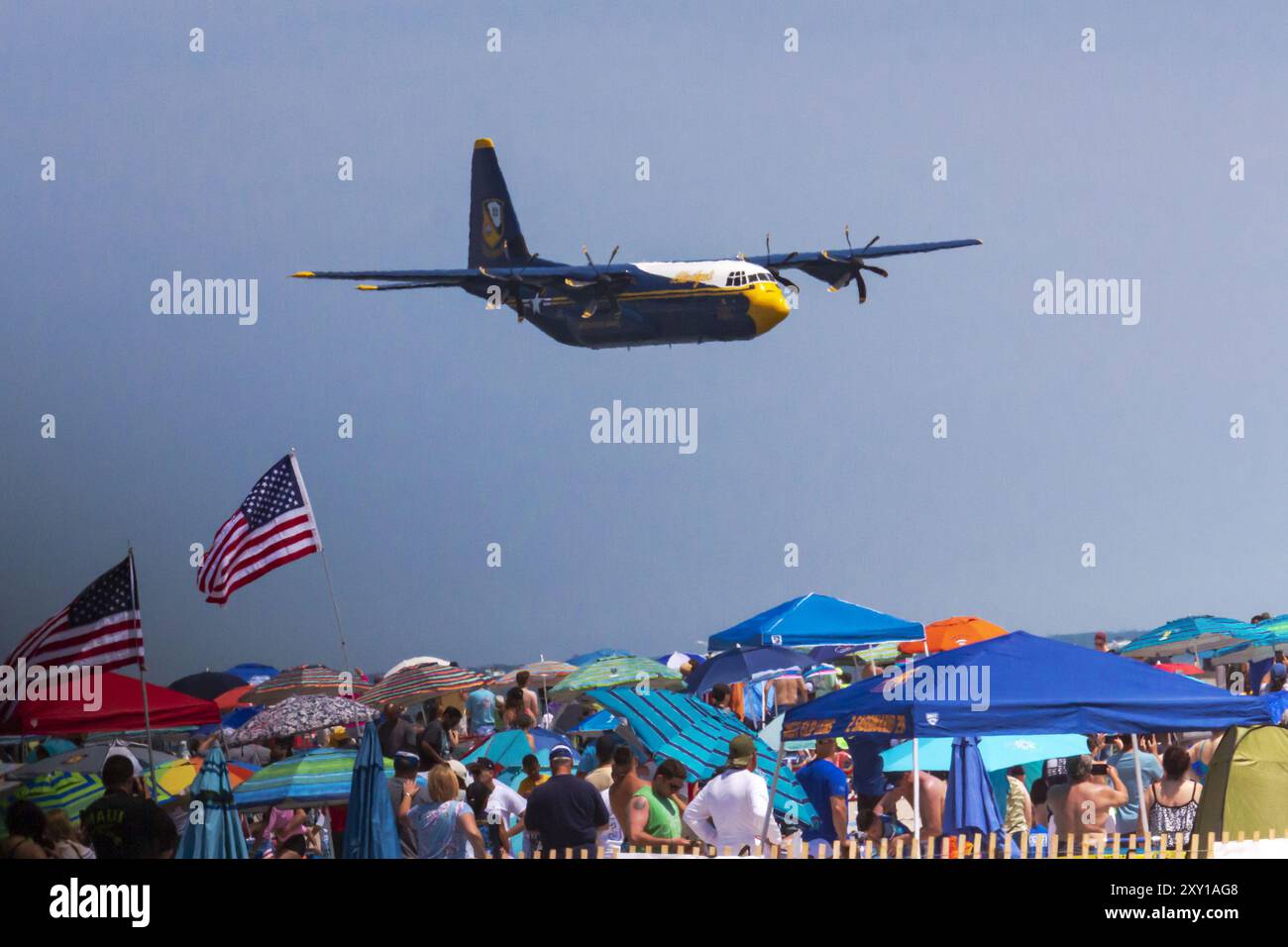 Wantagh, New York, USA - 29 May 2022: Blue Angels Fat Albert cargo ship ...