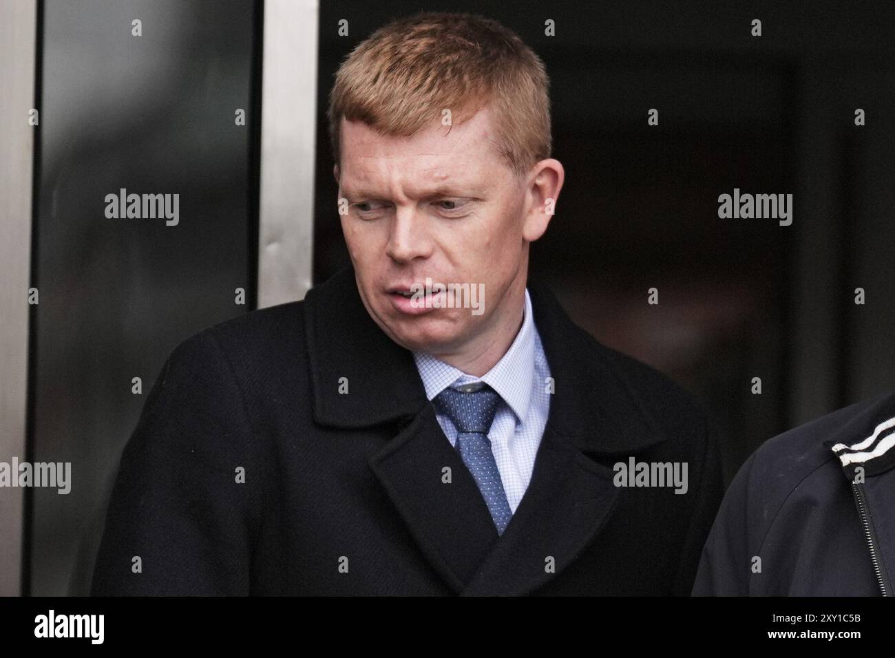 Stuart Laurence leaving Glasgow Sheriff Court, where he is a witness in ...