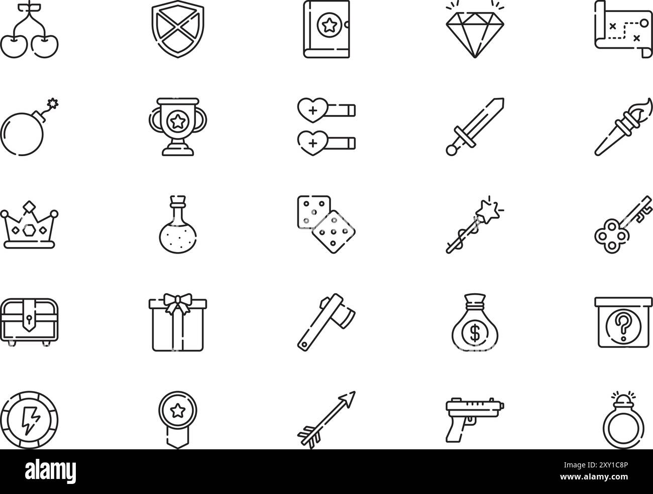Videogame elements icons collection is a vector illustration with ...