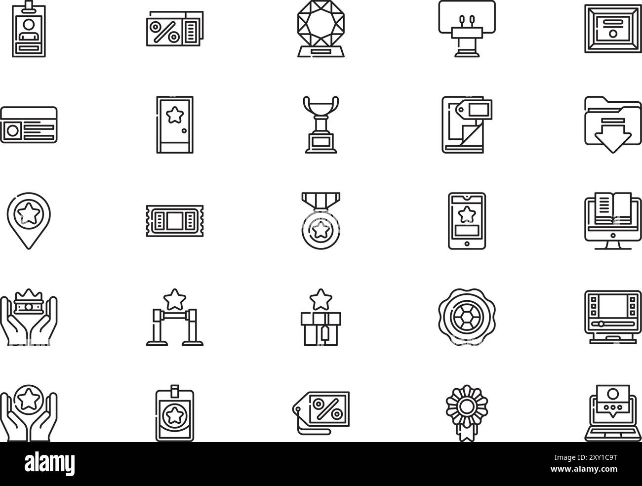 Membership icons collection is a vector illustration with editable ...