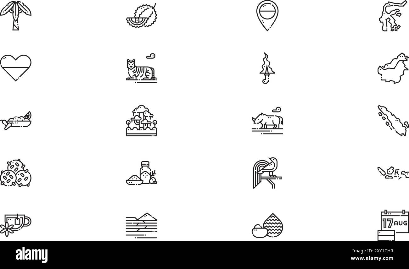 Banana vector map Black and White Stock Photos & Images - Alamy