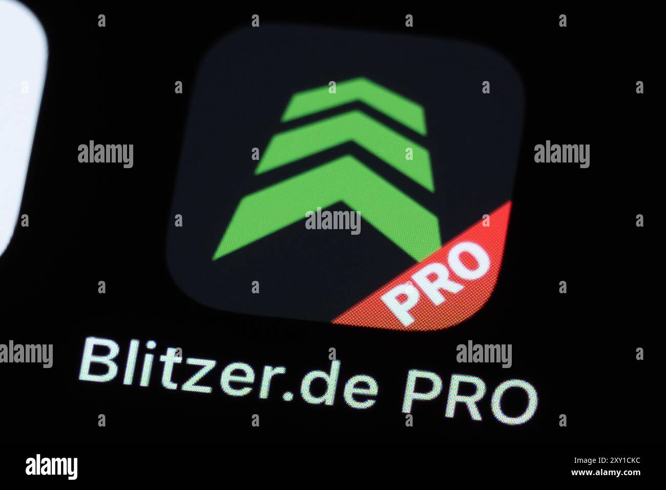 Rottweil, Germany. 27th Aug, 2024. The logo of the speed camera warning ...