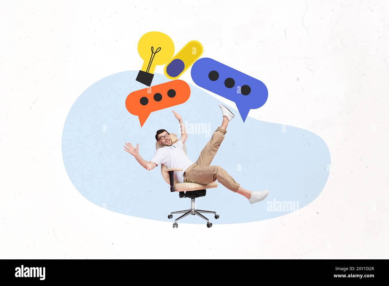 Trend artwork sketch image composite photo collage of workspace online ...