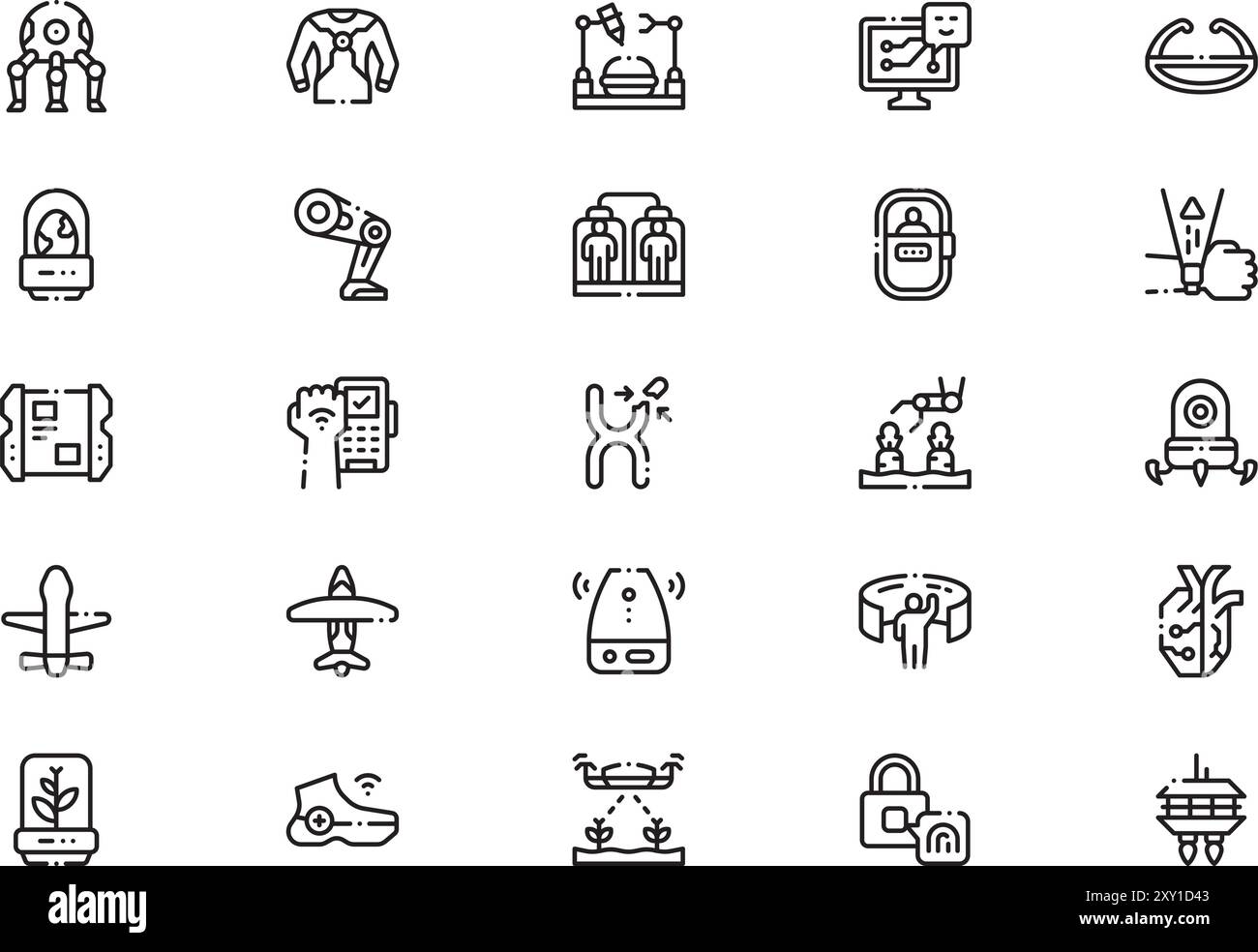 Technology of the future icons collection is a vector illustration with ...
