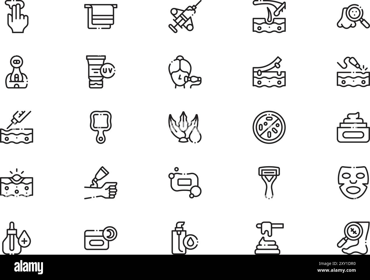 Skin care icons collection is a vector illustration with editable ...