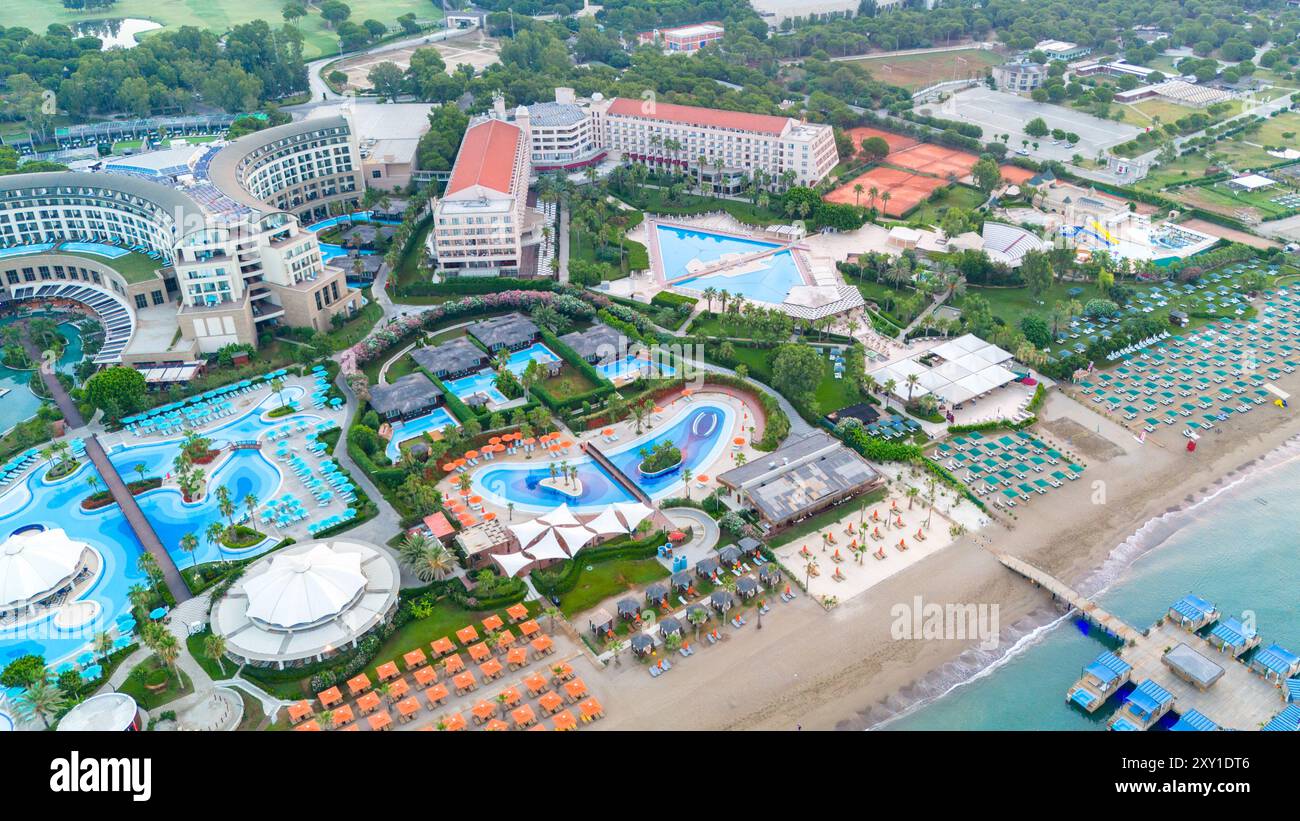 Belek, Antalya, Turkey - July 16, 2024: Aerial drone view of Kaya ...