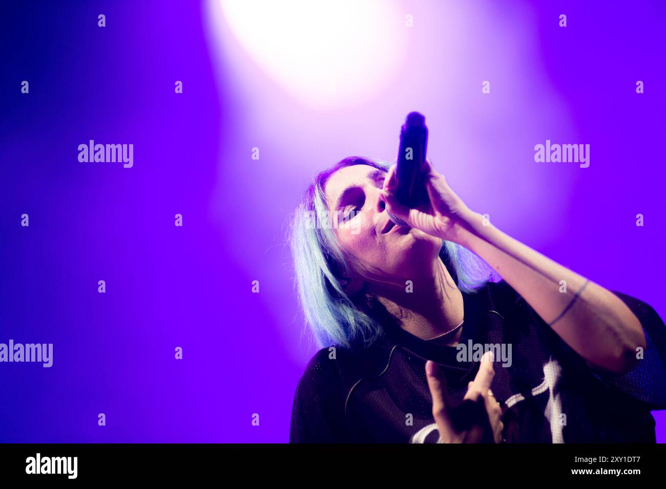 Portrait of Rose Villain during the concert for L'Aquila's Perdonanza ...