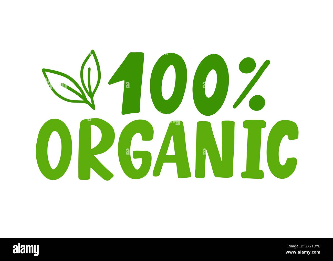Organic Food Natural Product Badge Hand Lettering Stock Vector Image ...