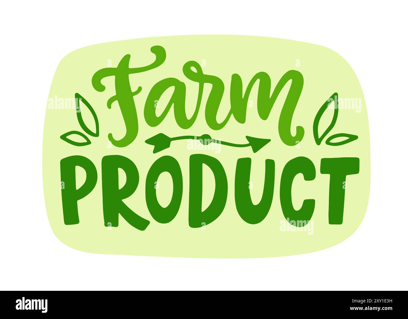 Farm Product Badge Organic Food Natural Lettering Stock Vector Image ...