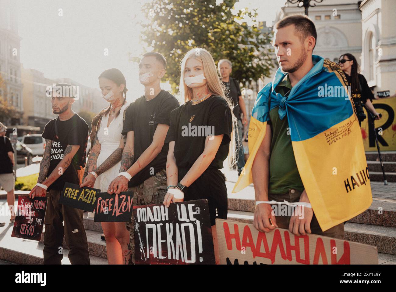 Free Azov Protest in Kyiv Stock Photo - Alamy