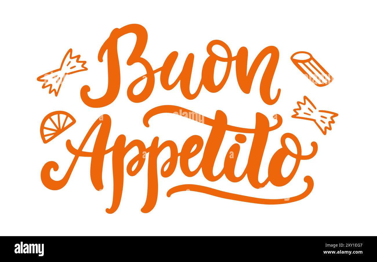 Bon Appetite vector logo badge modern calligraphy Stock Vector Image ...