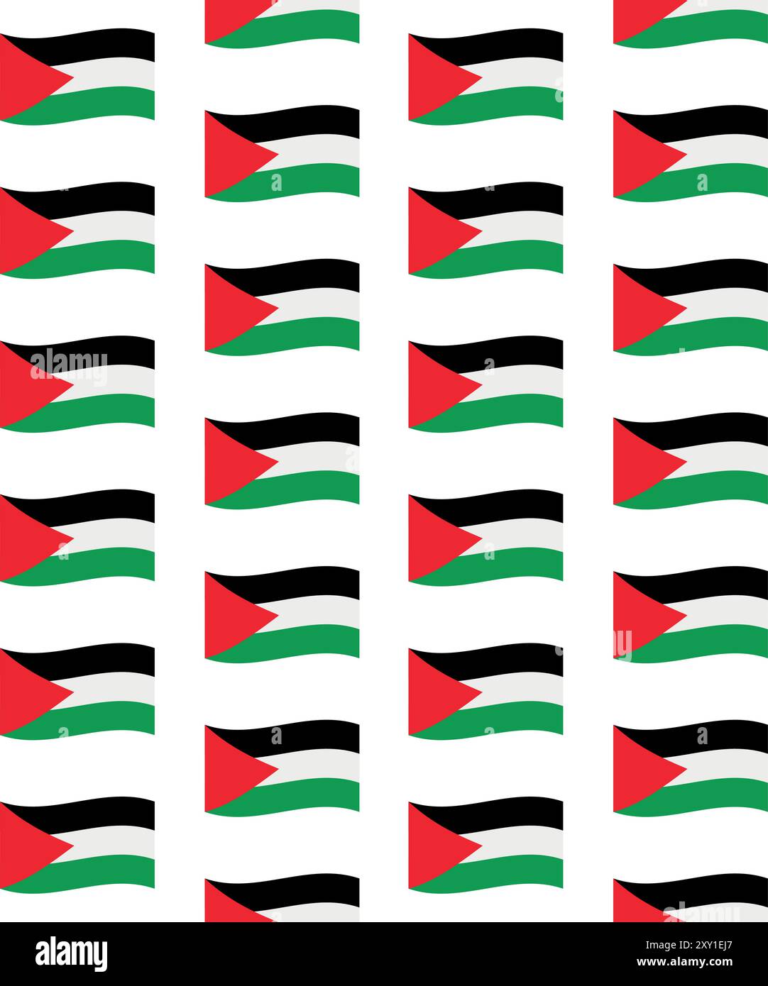 Vector seamless pattern of flat Palestine flag isolated on white ...