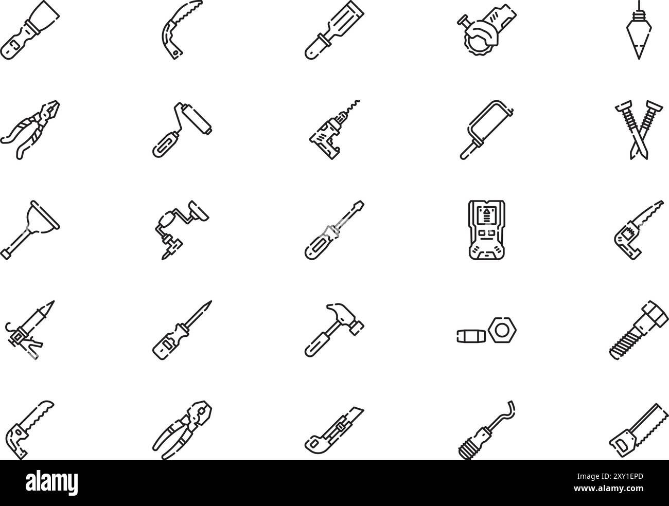 Repair tools icons collection is a vector illustration with editable ...