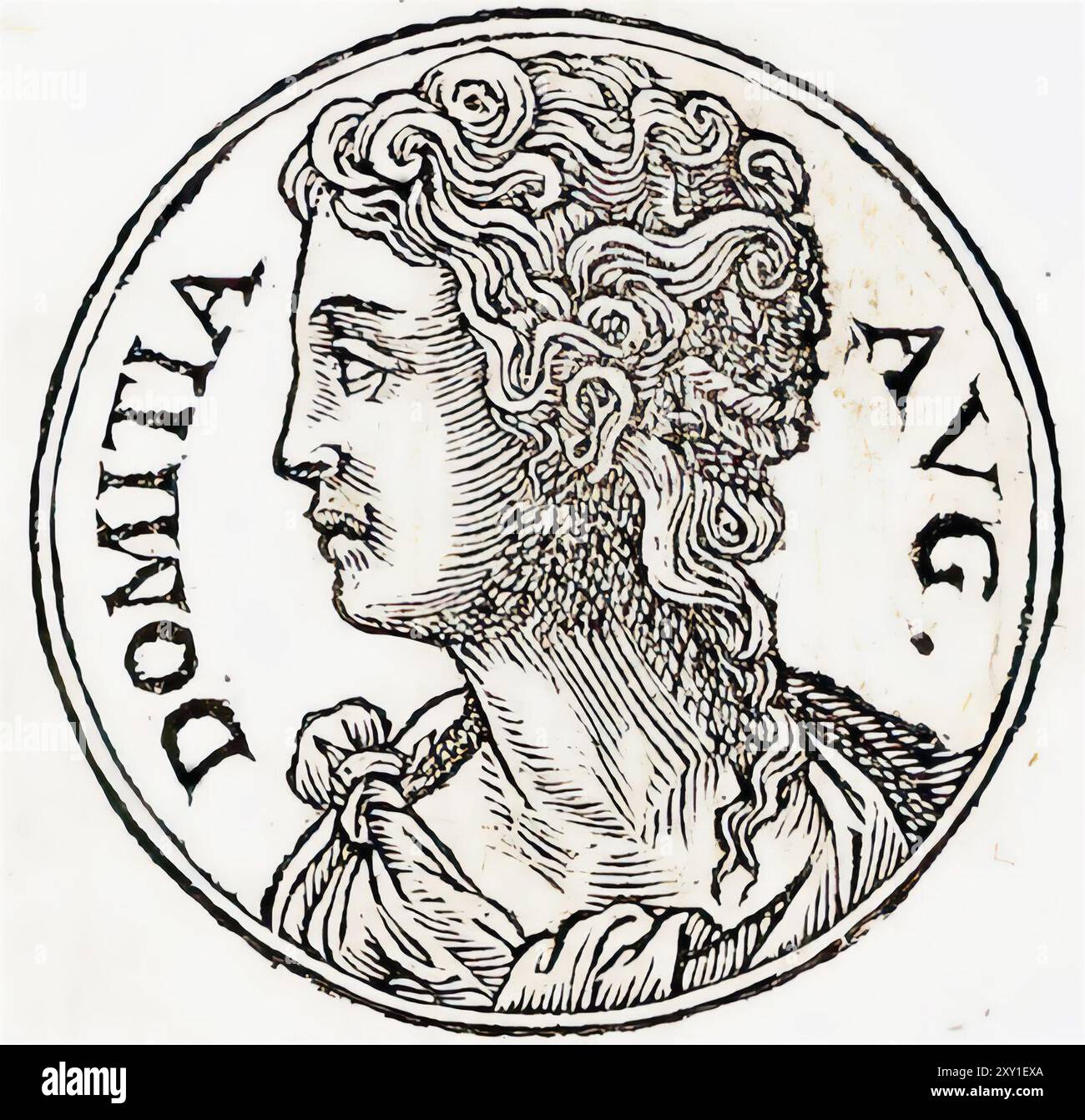 domitia longina. Ancient portraits of Rome. Digital enhancement Stock ...