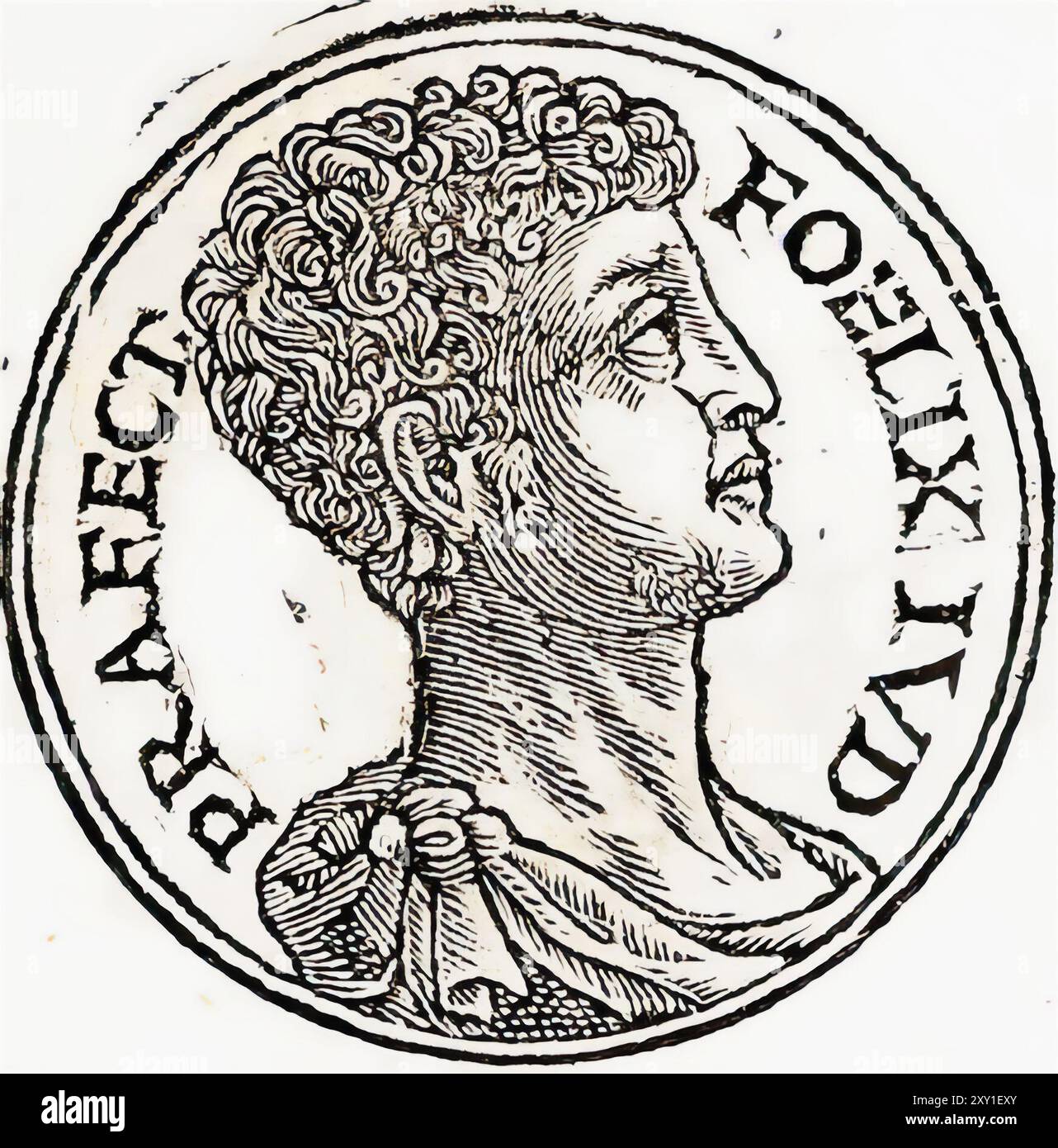 antonius felix. Ancient portraits of Rome. Digital enhancement Stock ...