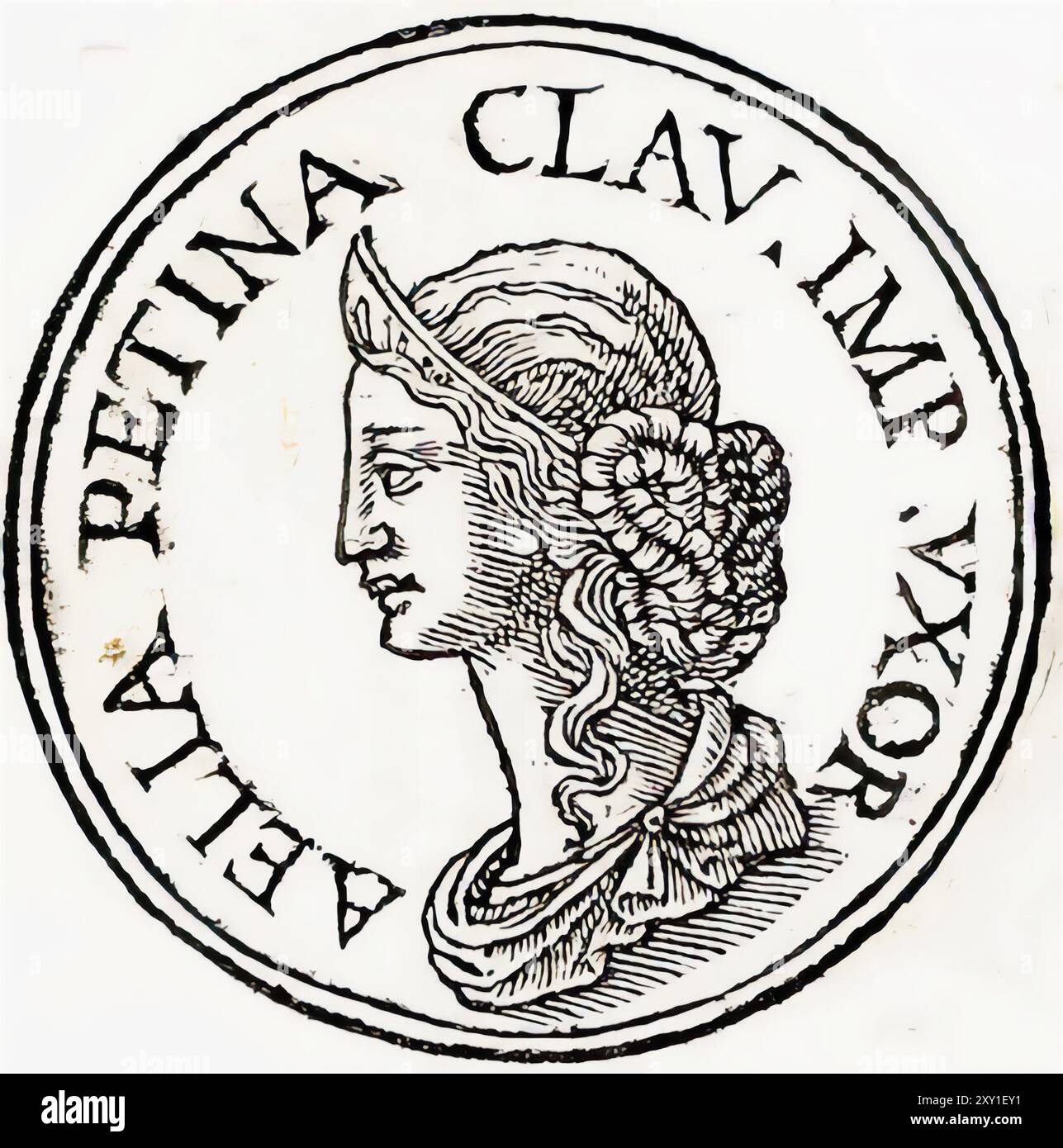 Aelia Petina. Ancient portraits of Rome. Digital enhancement Stock ...