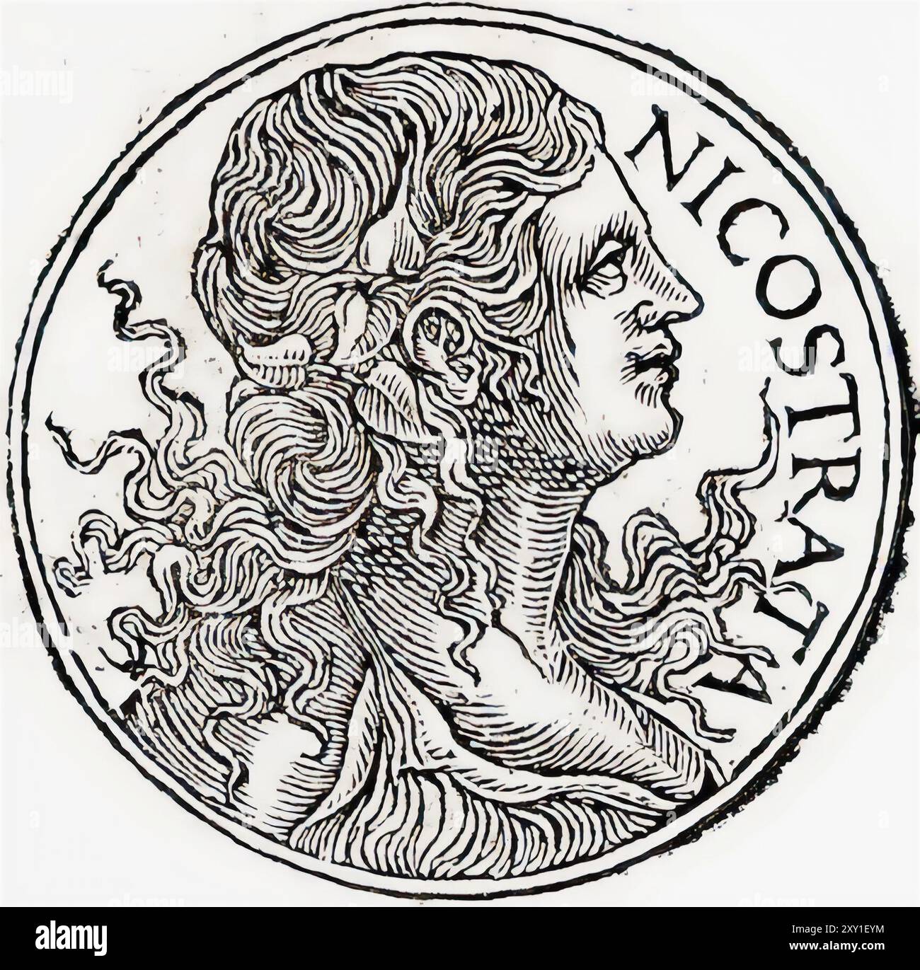 carmenta nicostrata. Ancient portraits of Rome. Digital enhancement Stock Photo - Alamy