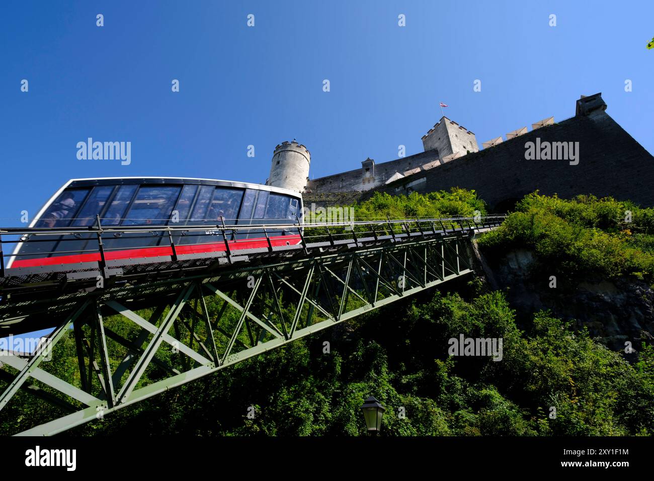 Standseilbahn zur Festung Hohensalzburg, Salzburg 6.08.2024 ...