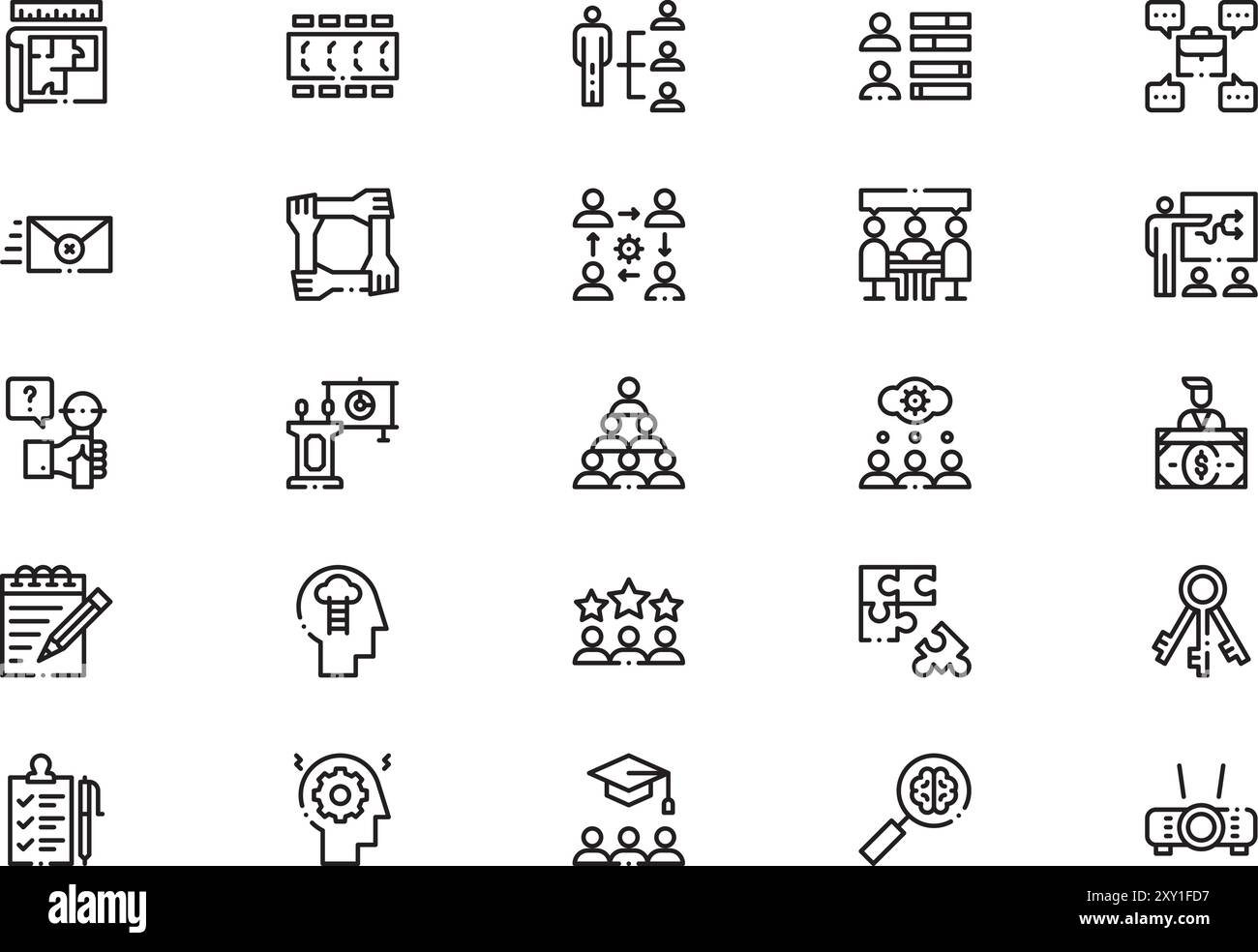Workshop icons collection is a vector illustration with editable stroke ...