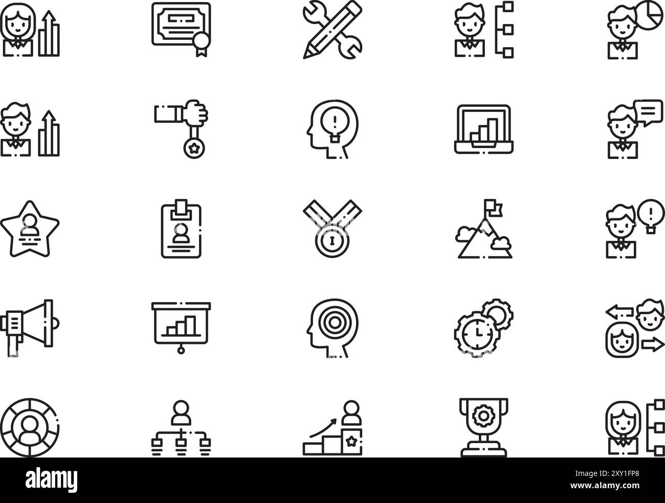 Leadership icons collection is a vector illustration with editable stroke Stock Vector Image ...